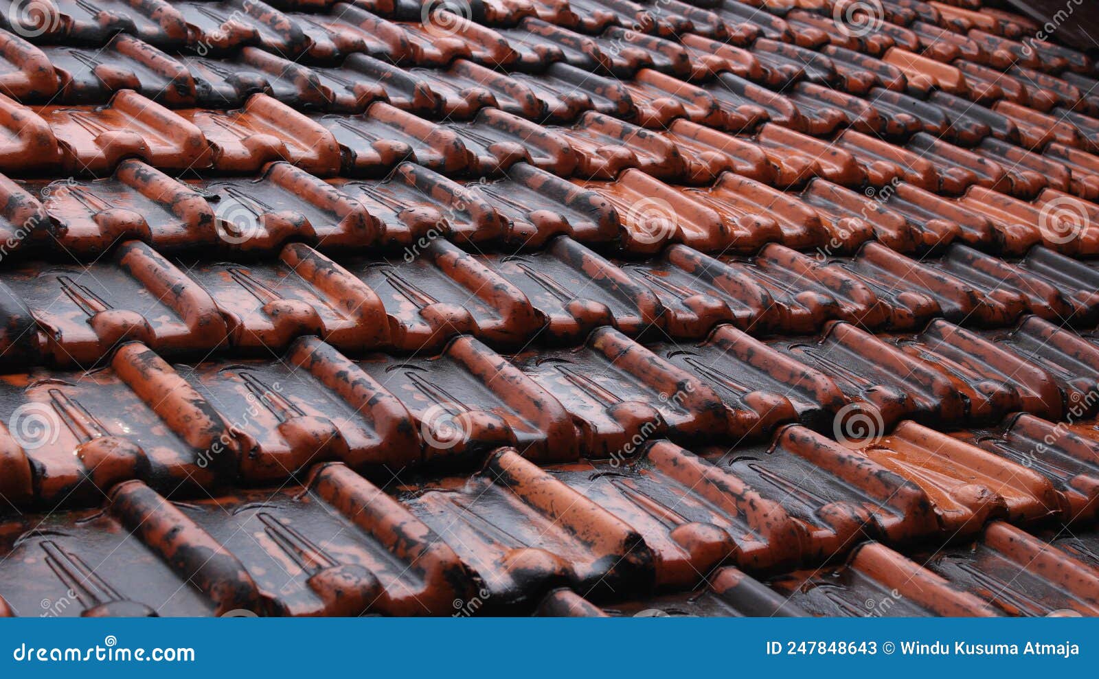 Tile roofs made of clay stock image. Image of clay, antique - 247848643