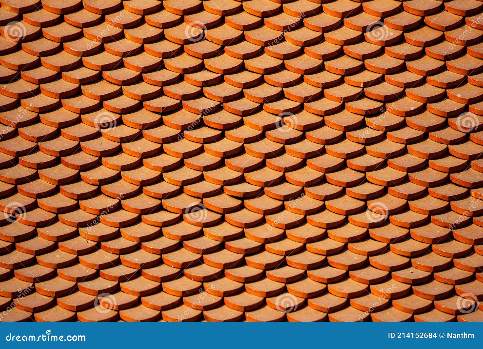 Tile Rooftop Texture with Shadow Pattern from Sun in Day Light ...