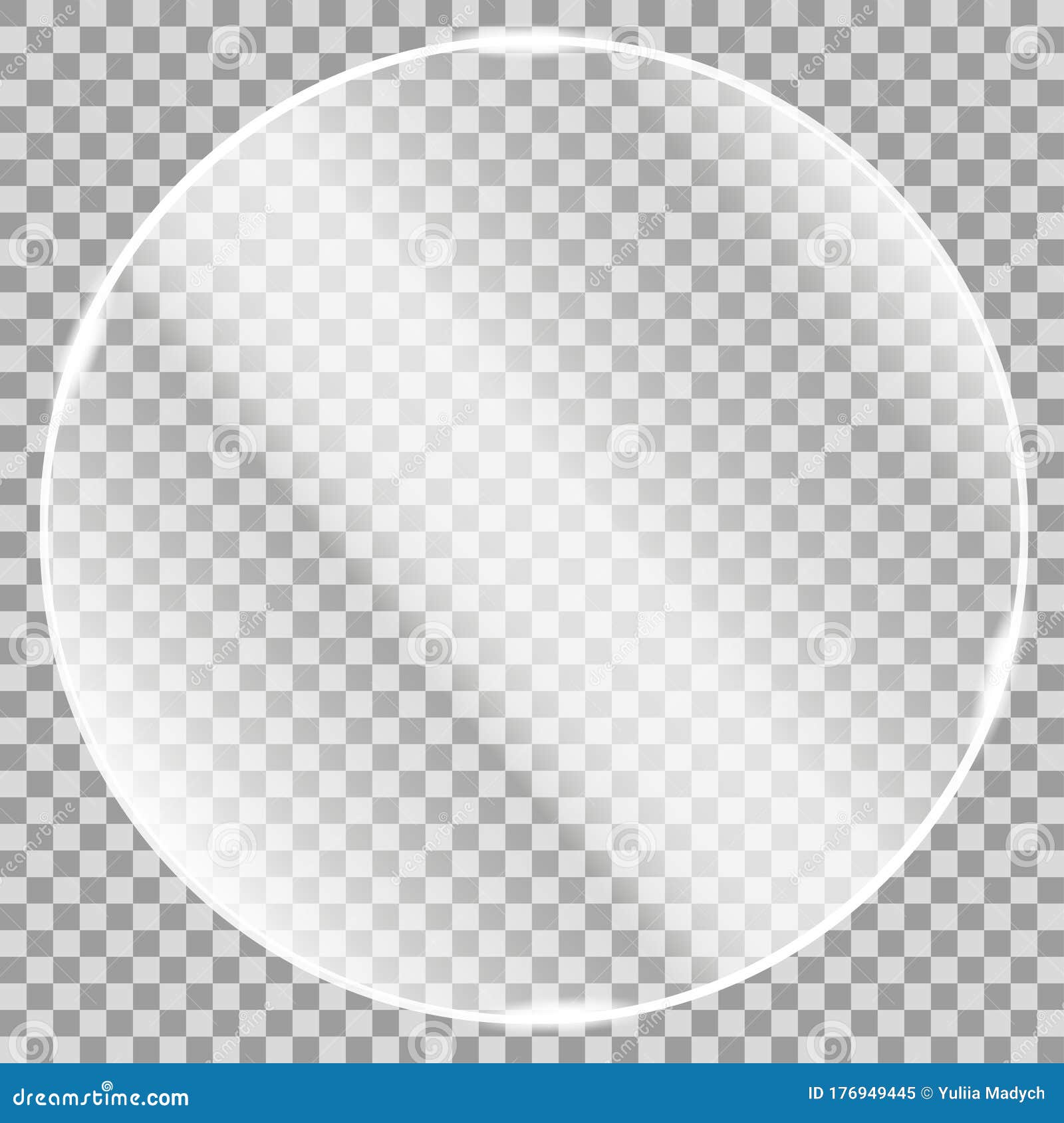 Tile Round Glass, Realistic Transparent Glass, Window. Light Effect ...