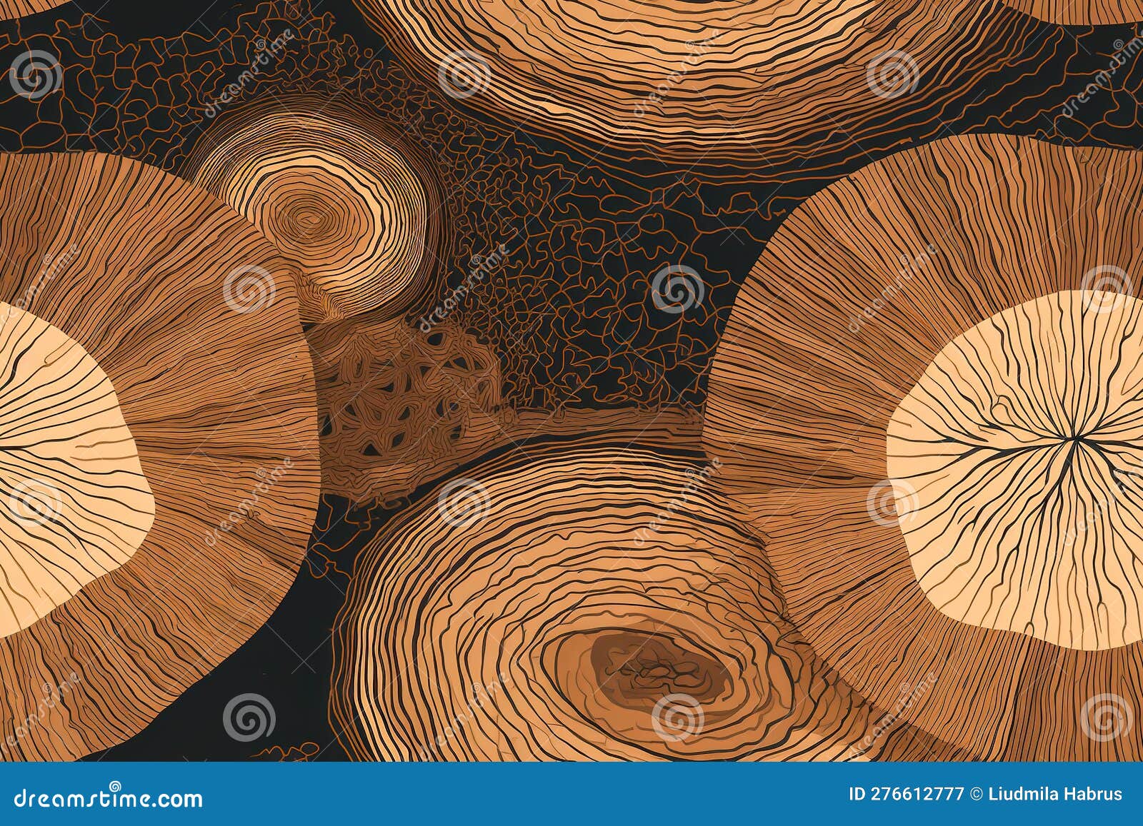 Tile. Seamless Pattern with Cut Tree Trunk. Wood Texture Stock ...