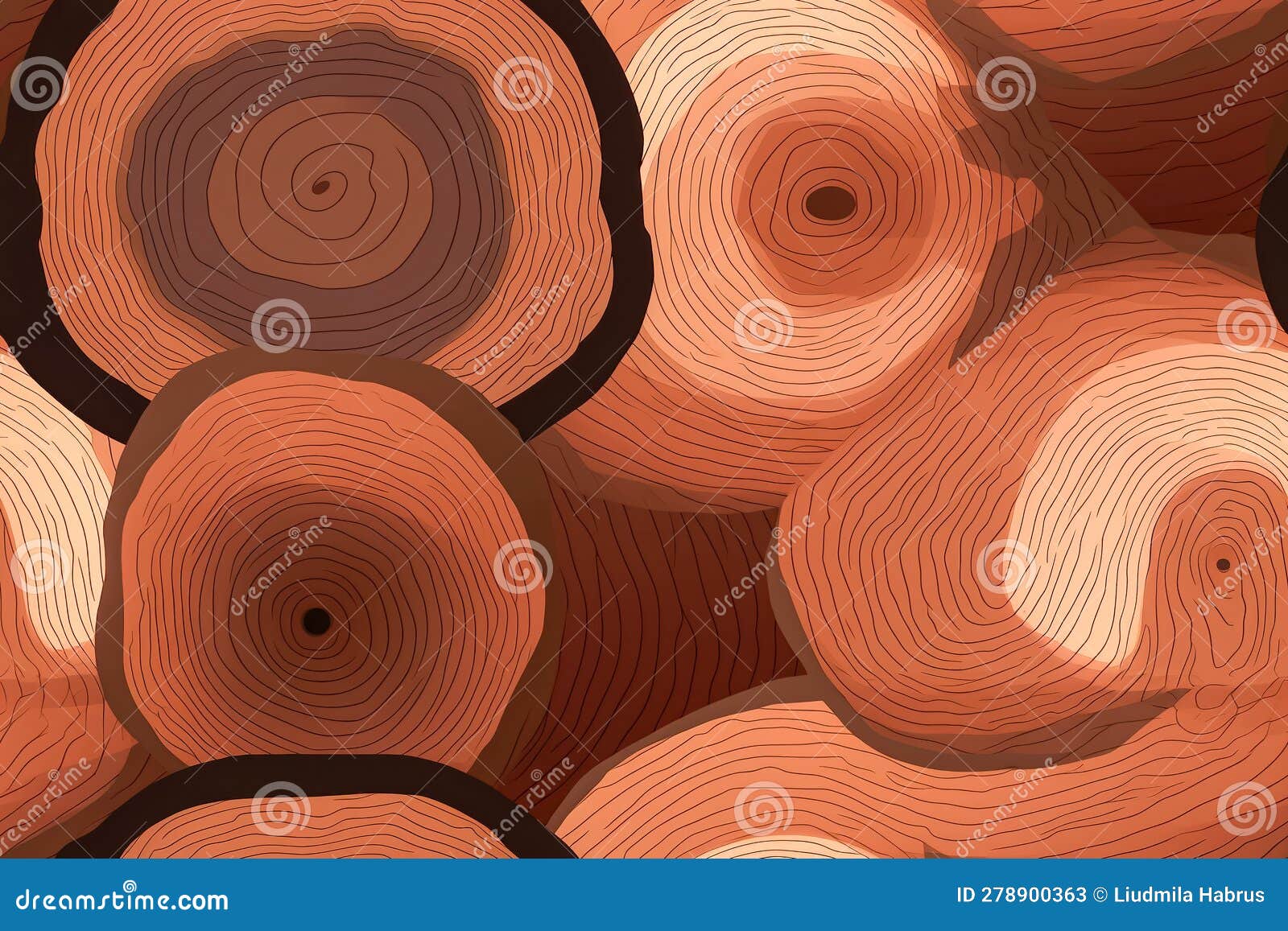 Tile. Seamless Pattern with Cut Tree Trunk. Wood Texture Stock ...