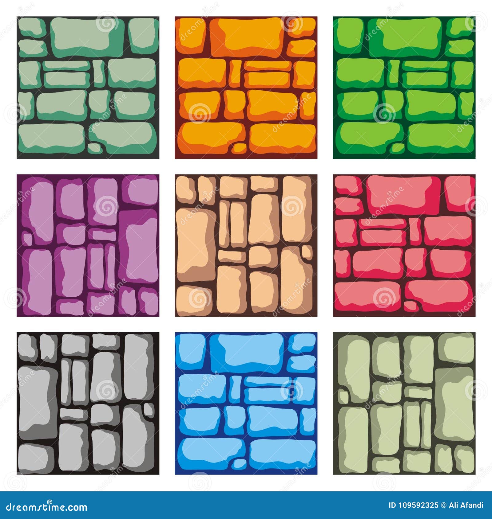 Tile Set Platform for Creating Game Stock Vector - Illustration of ...