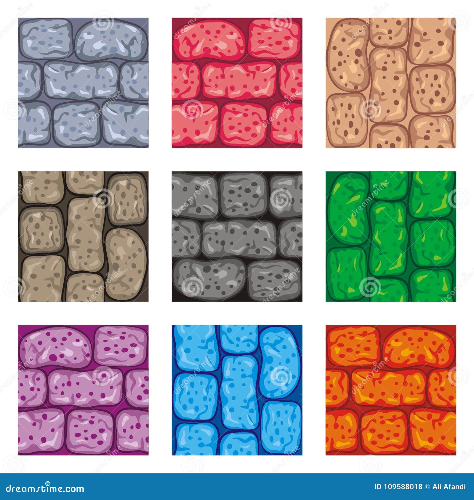 Tile Set Platform for Game 21 Stock Vector - Illustration of material ...