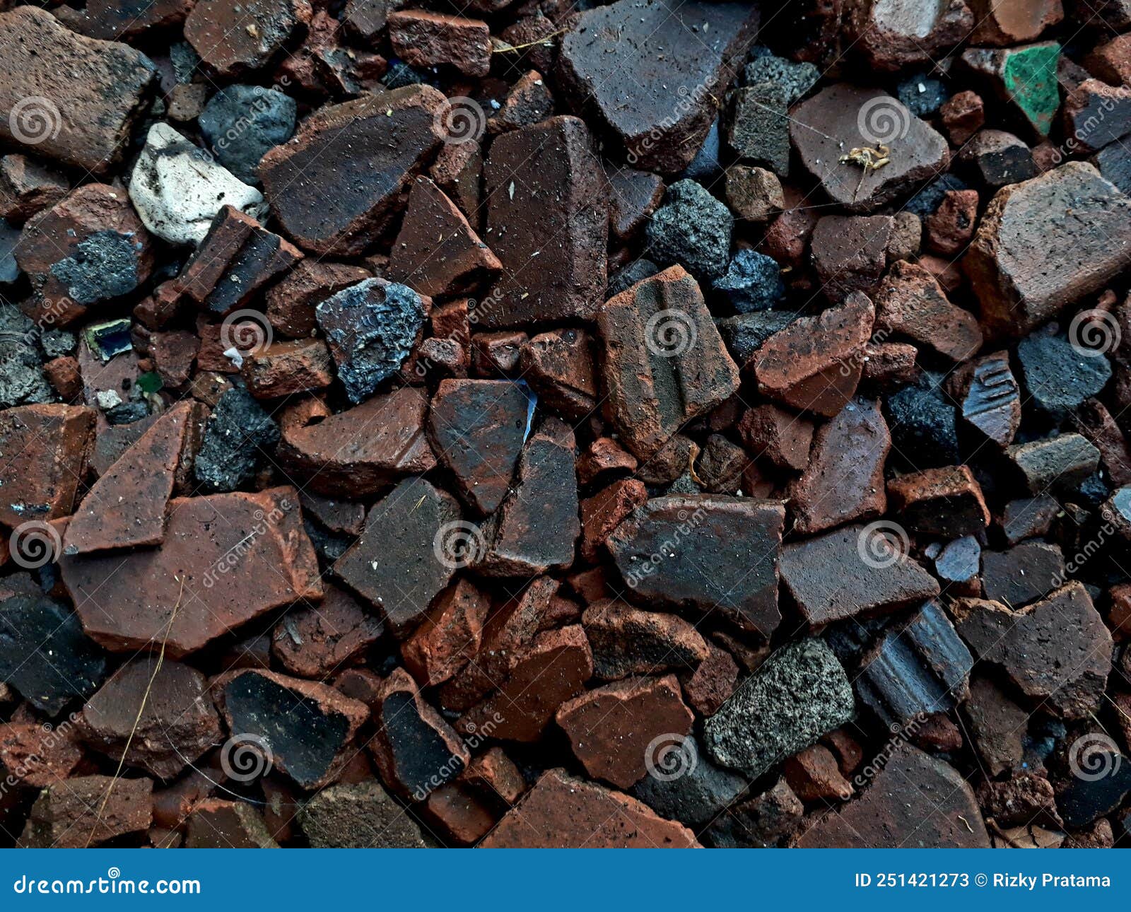 Tile Shards Mixed with Stone Stock Image - Image of wall, asphalt ...