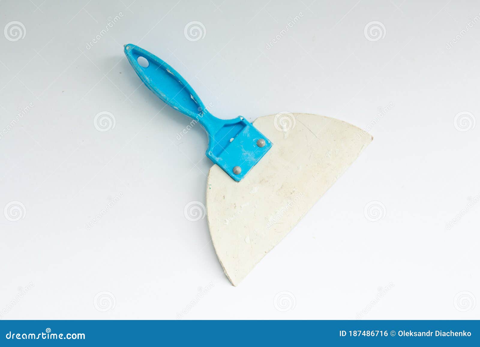 Tile Spatula on a White Background Stock Photo - Image of handle ...
