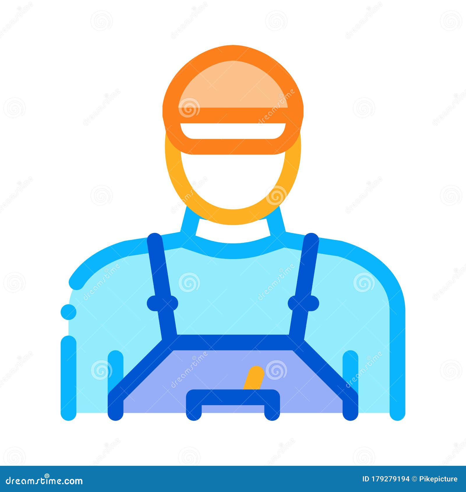 Tile Stacker Worker Icon Vector Outline Illustration Stock Vector ...