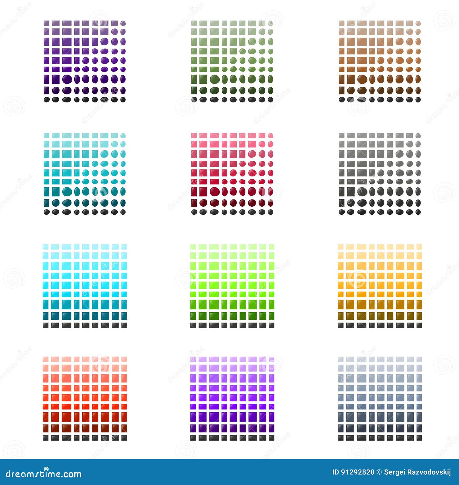 Tile and Stone Color Palette Set Stock Vector - Illustration of color ...