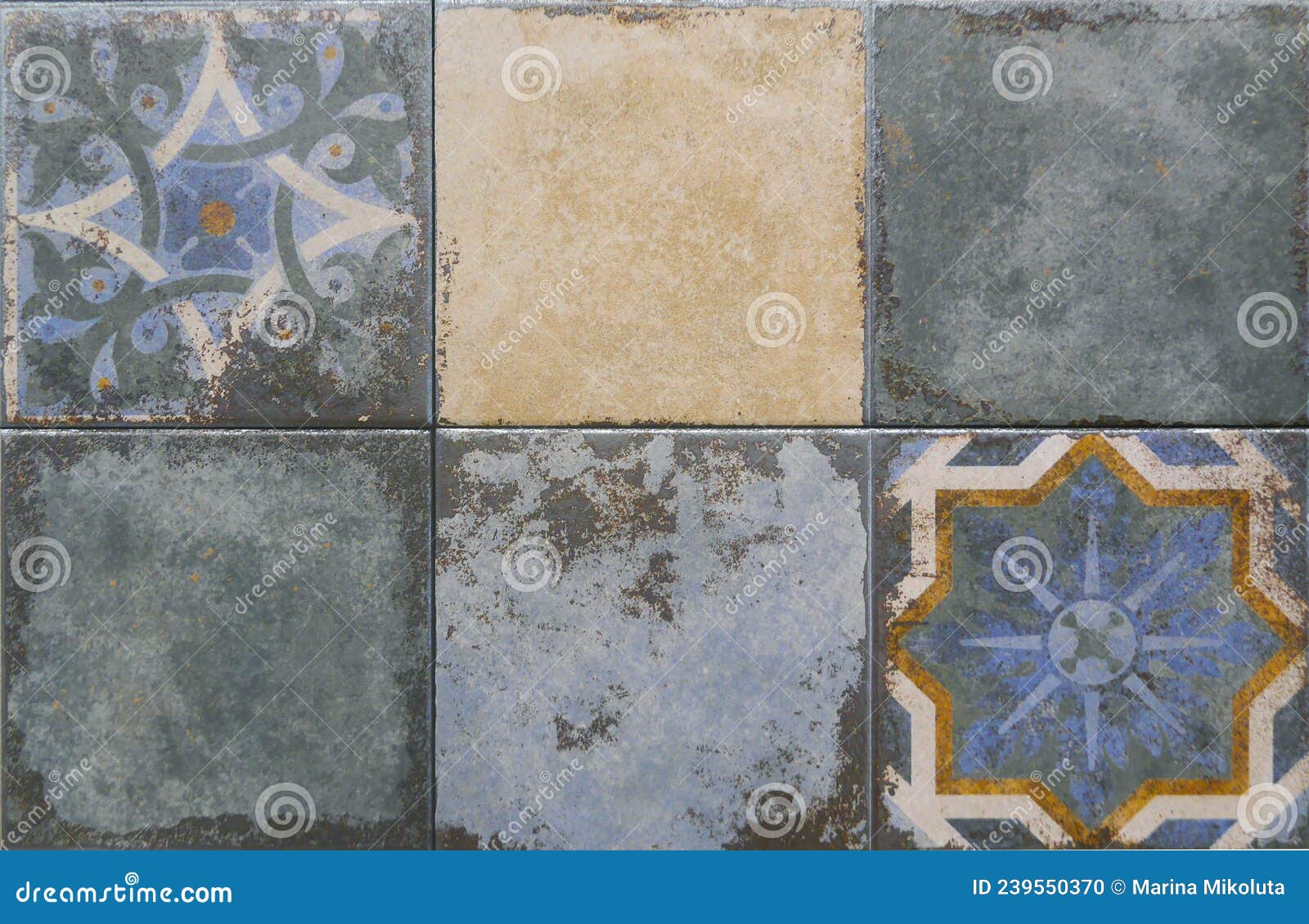 Tile Texture on the Wall. Decorative Insert. Mosaic Art. Roman Style ...