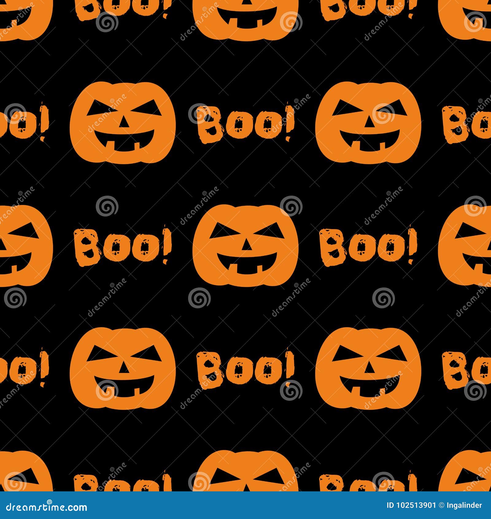 Tile Vector Halloween Pattern or Seamless Background Stock Vector ...