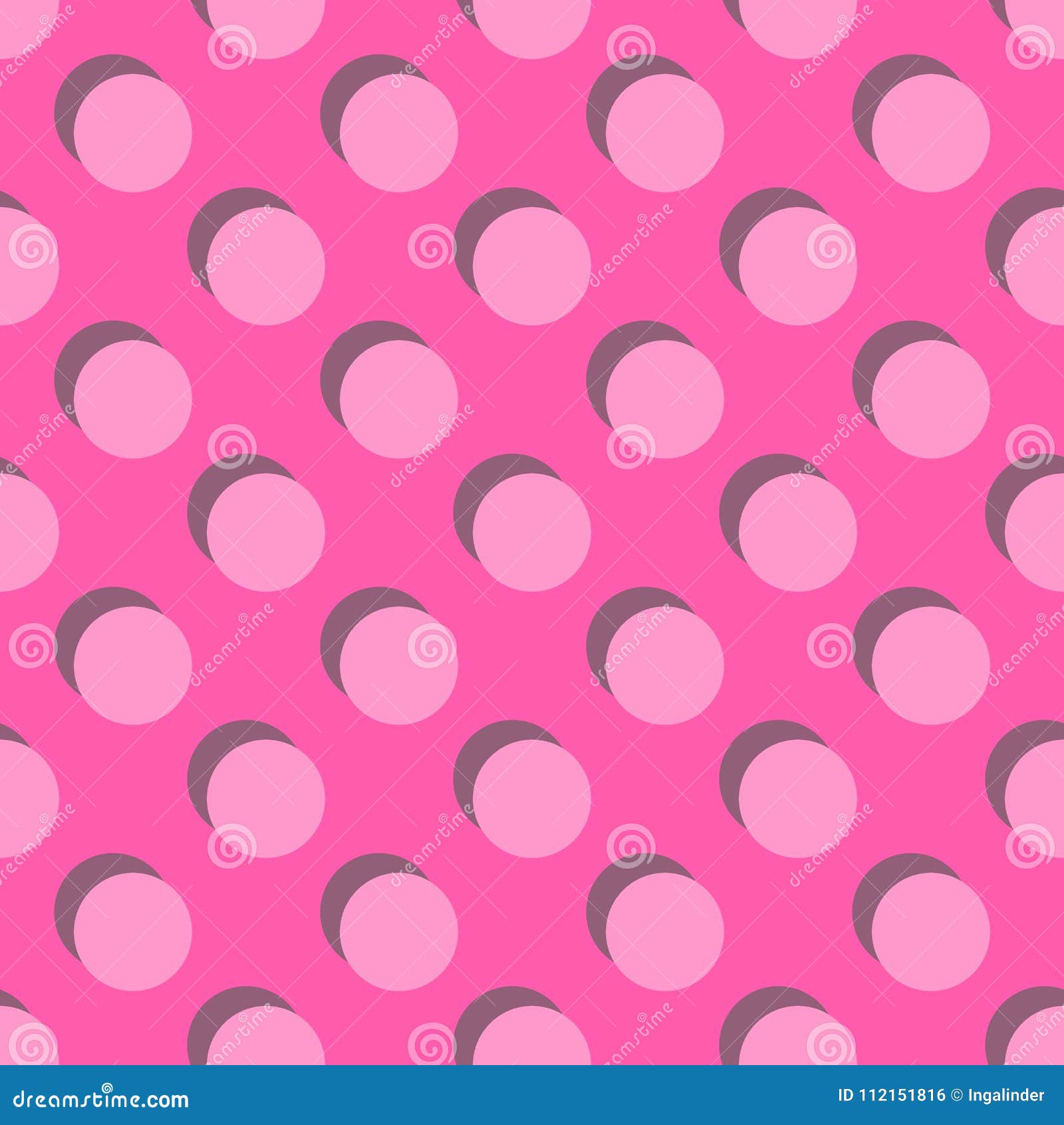Tile Vector Pattern Big Pink Polka Dots with Shadow on Pastel ... Tile Vector Pattern Big Pink Polka Dots with Shadow on Pastel ...