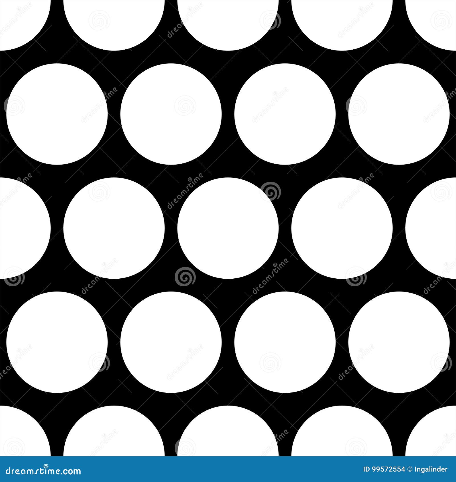 Tile Vector Pattern with Black Dots on White Background Stock Vector ...