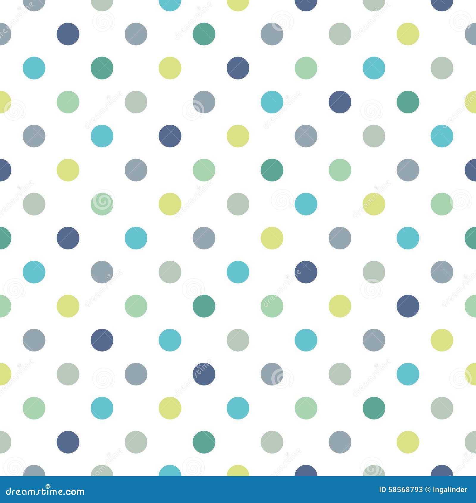 Blue And Green Polka Dot Wallpaper