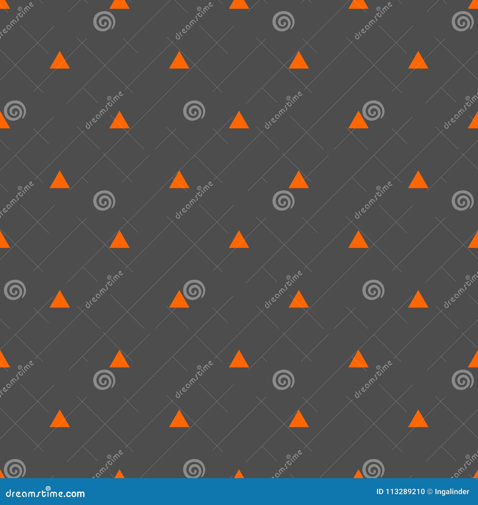 Tile Vector Pattern with Orange Triangles on Grey Background Stock ...