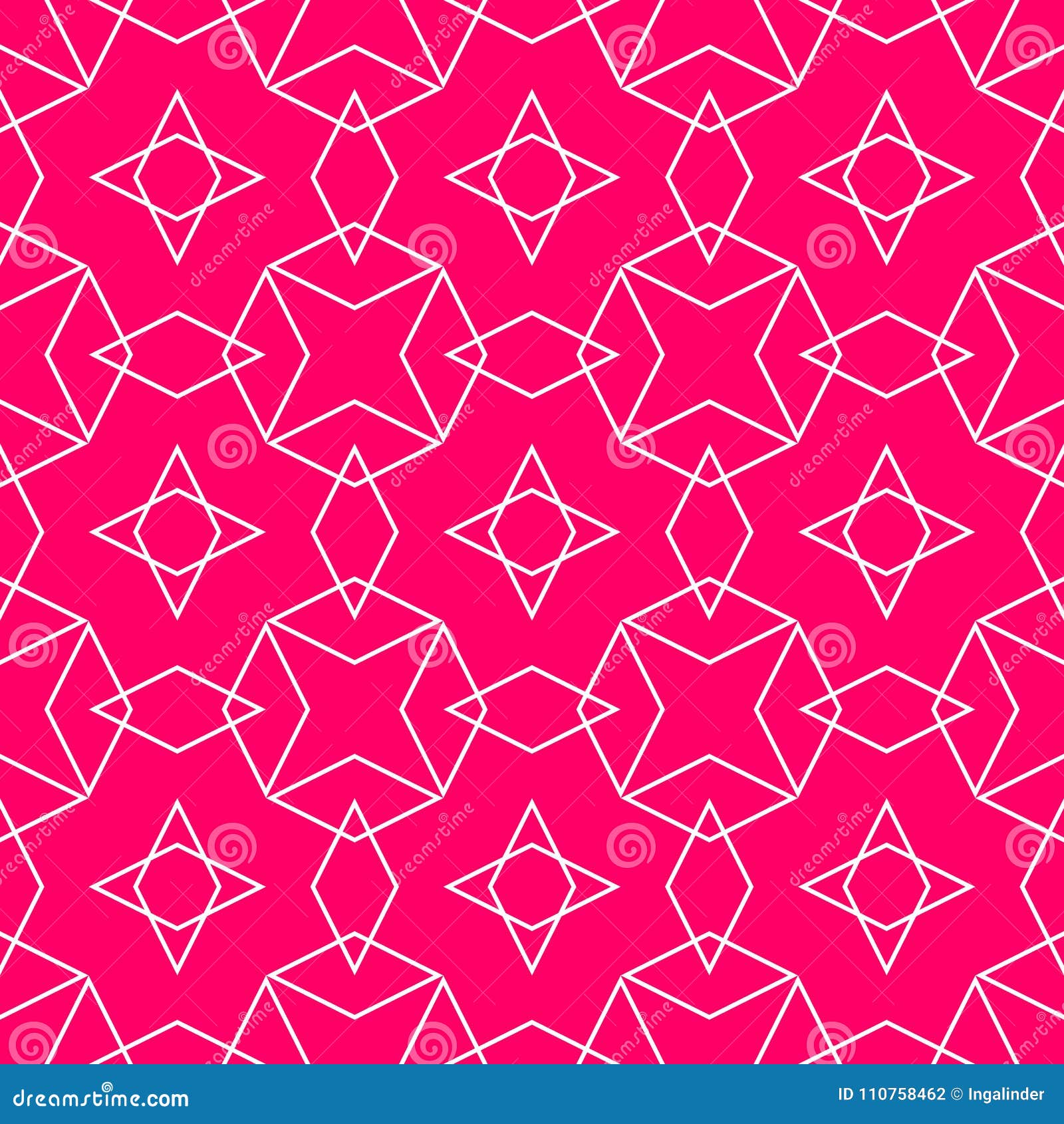 Tile Vector Pattern or Pink and White Background Stock Vector ...