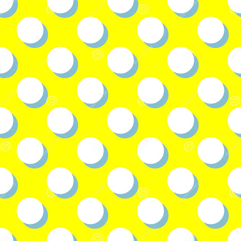 Tile Vector Pattern With White Polka Dots And Mint Green Shadow On