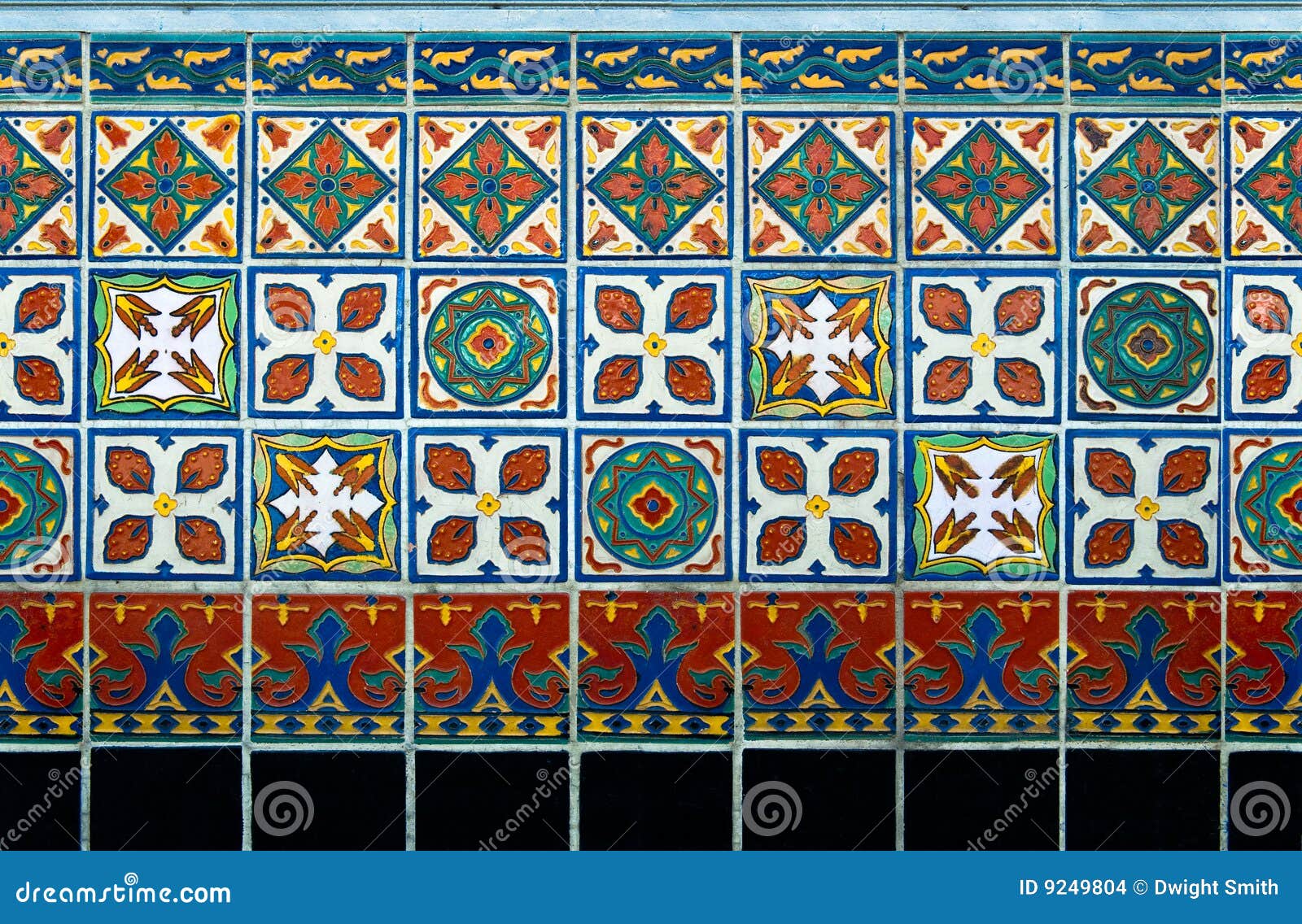 Tile Wainscot stock photo. Image of glazed, ornamental - 9249804