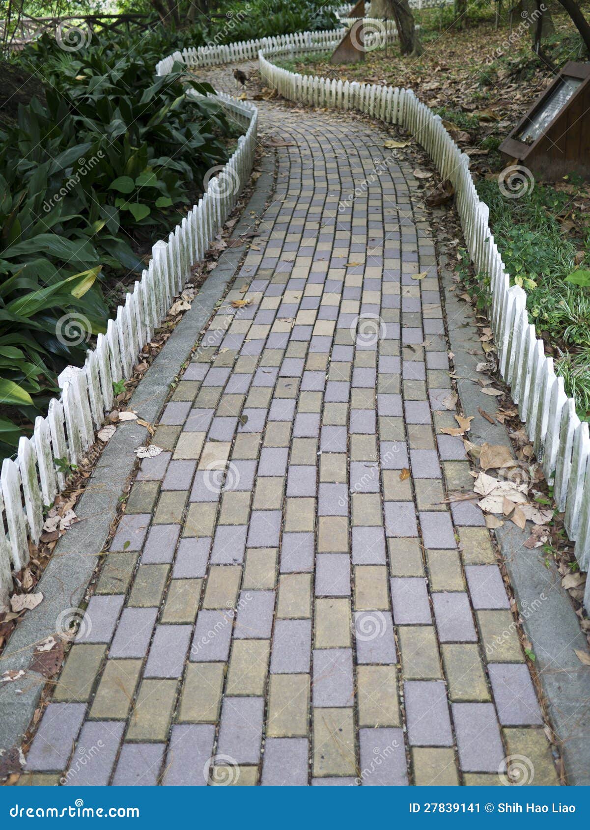 Tile walk path stock image. Image of light, design, road - 27839141