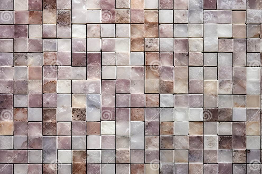 Tile Wall with Pattern of Different Colors and Shapes. Generative AI ...
