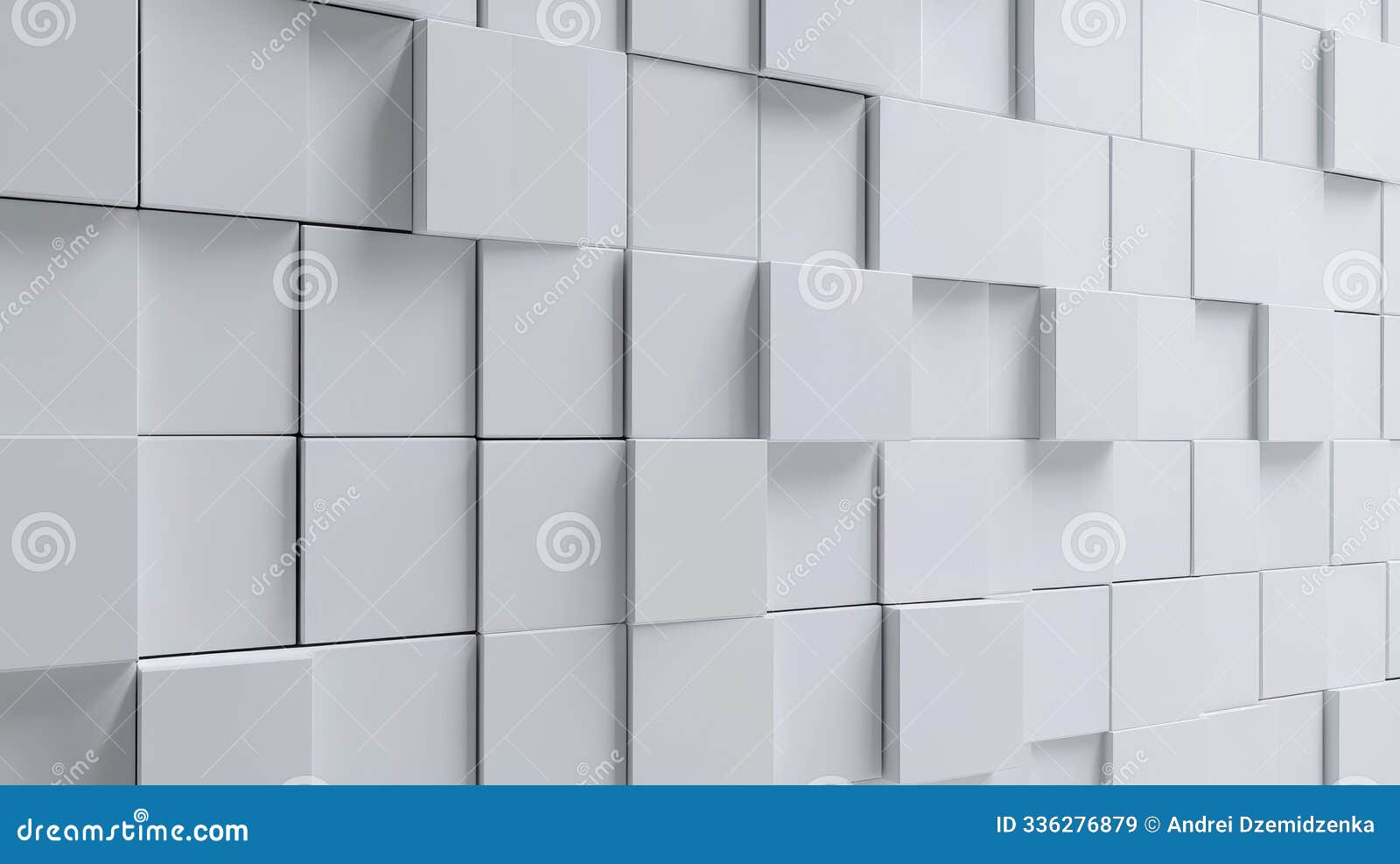 Tile Wallpaper with Polished, Futuristic Blocks. White, Arabesque Wall ...