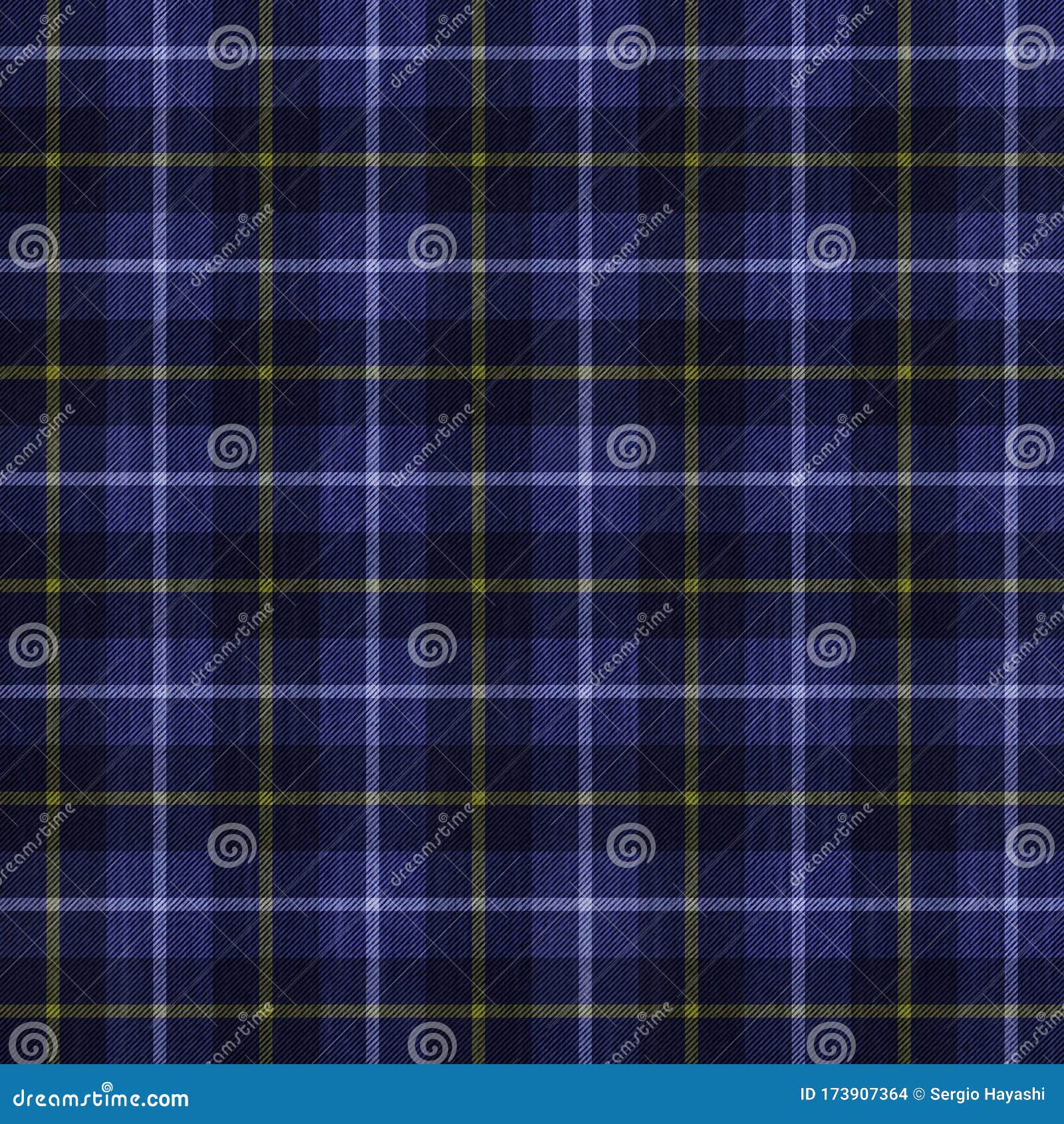 Tileable Blue Plaid Fabric Seamless Pattern Stock Photo - Image of ...