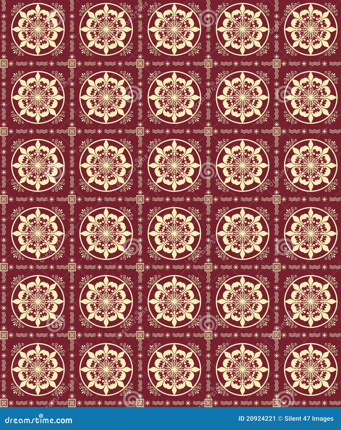 Tileable floral wallpaper stock illustration. Illustration of tileable ...