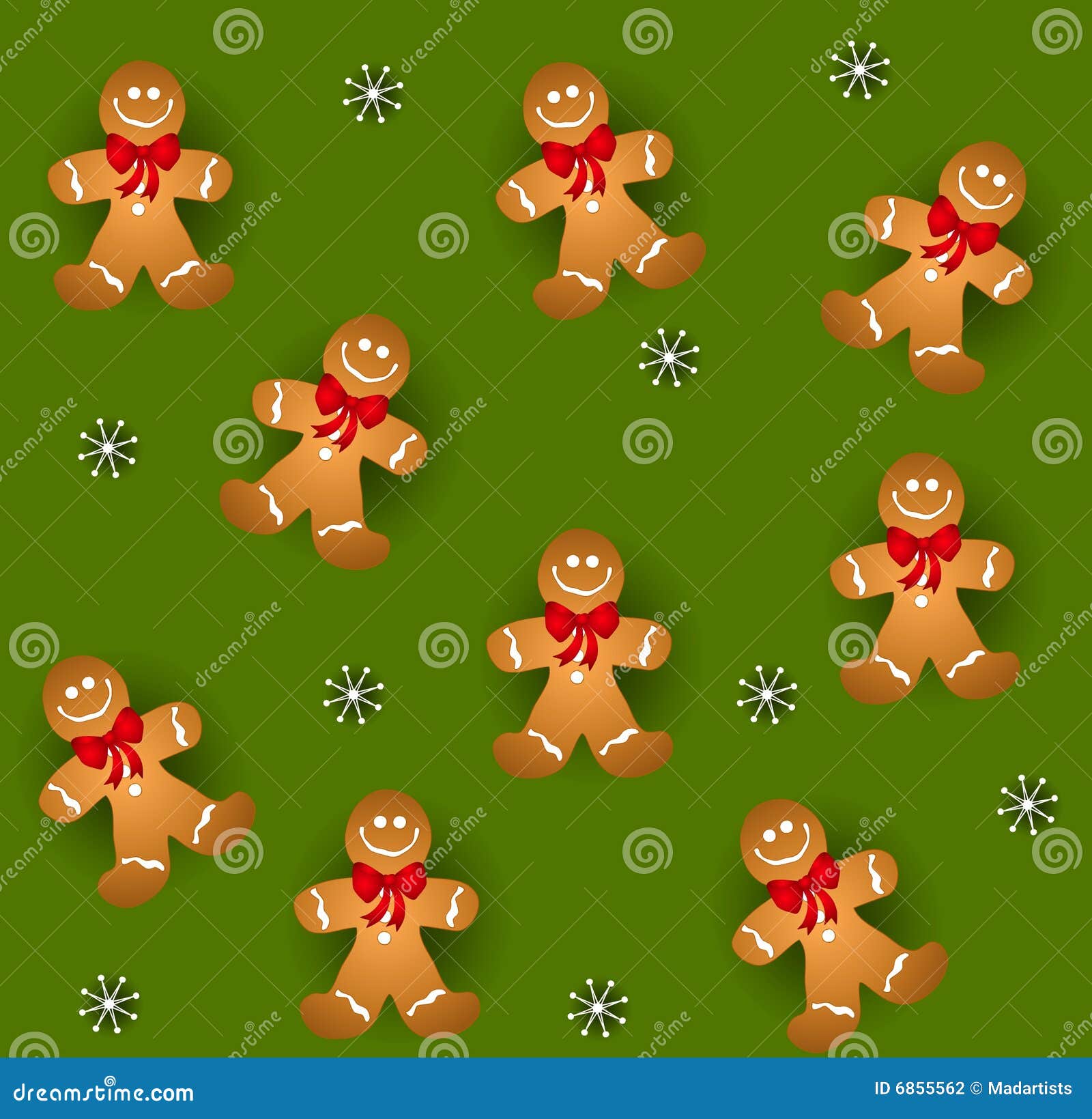 Tileable Gingerbread Men stock illustration. Illustration of backdrop ...