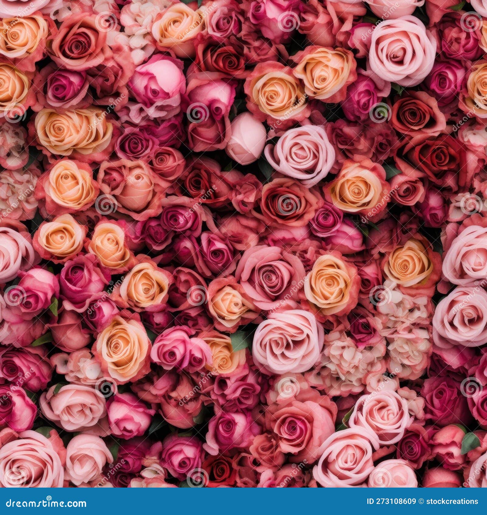Tileable Rose Flowers stock illustration. Illustration of flower ...