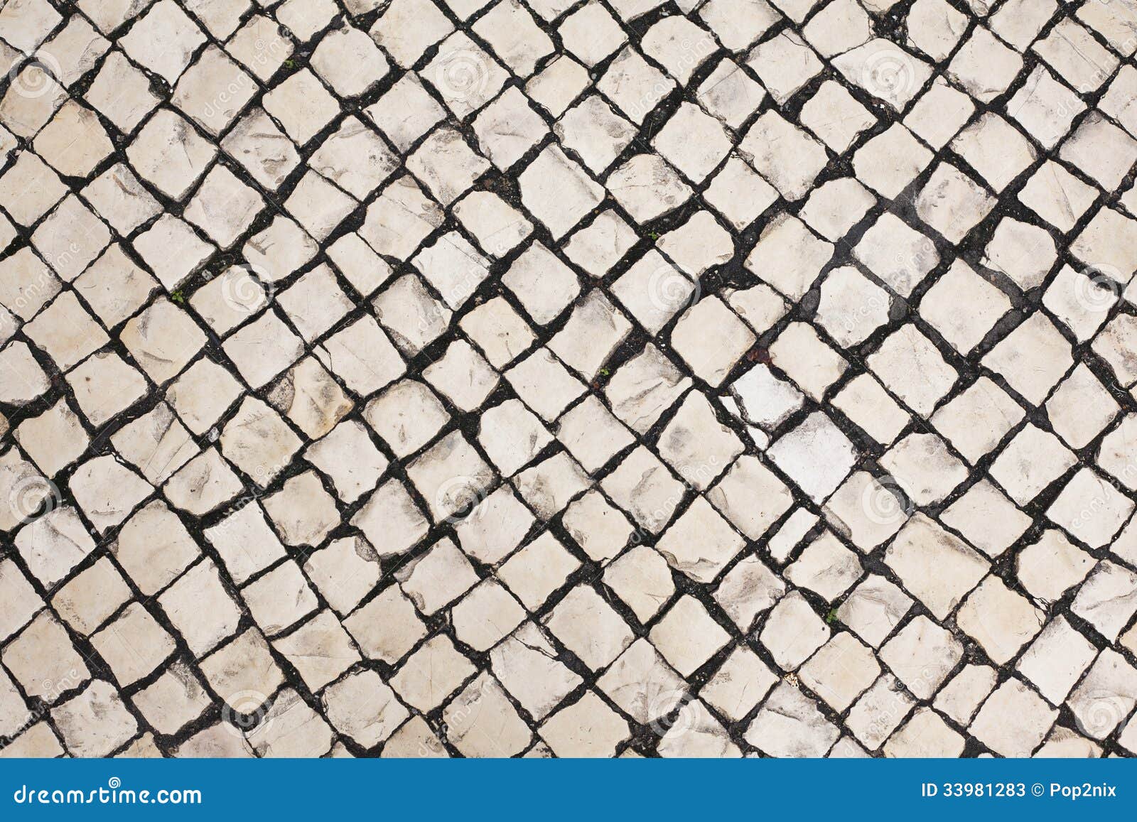 Stone Pavement With Rough Wet Granite Boulders. Historic Medieval ...