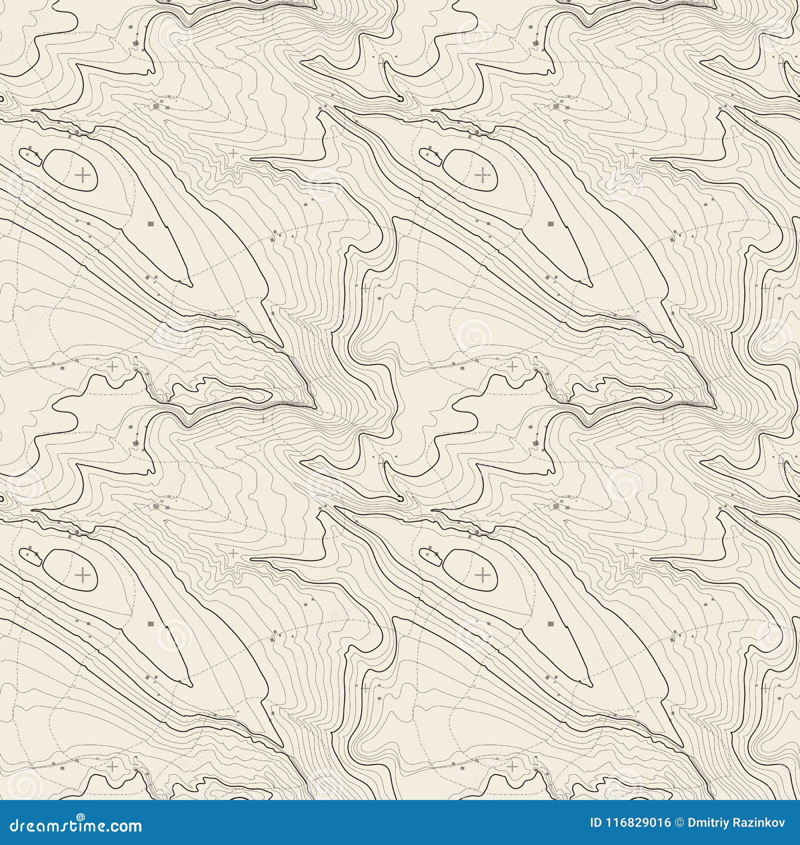 Tileable Topographic Map Background Concept with Space for Your Copy ...