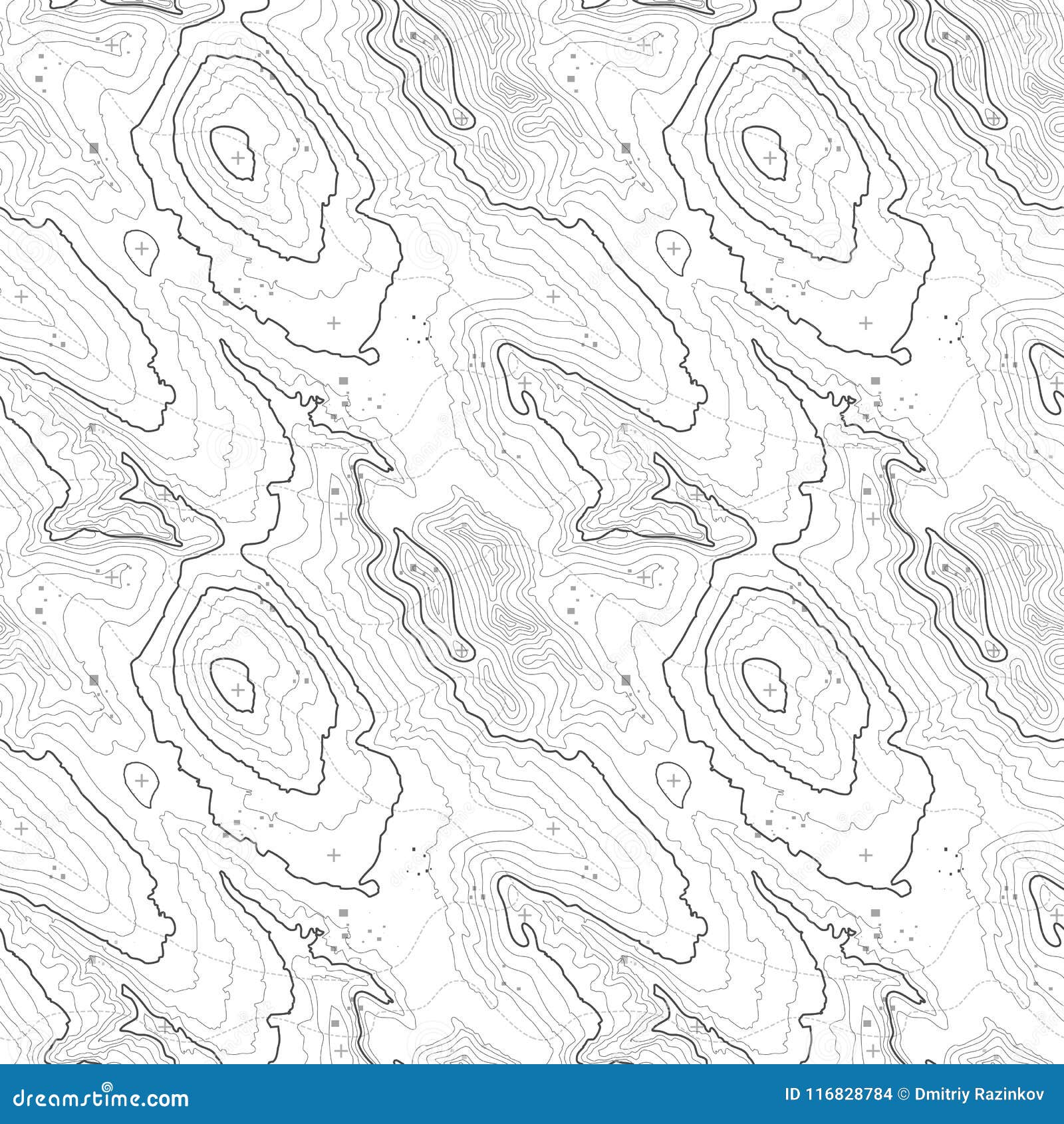 Tileable Topographic Map Background Concept with Space for Your Copy ...