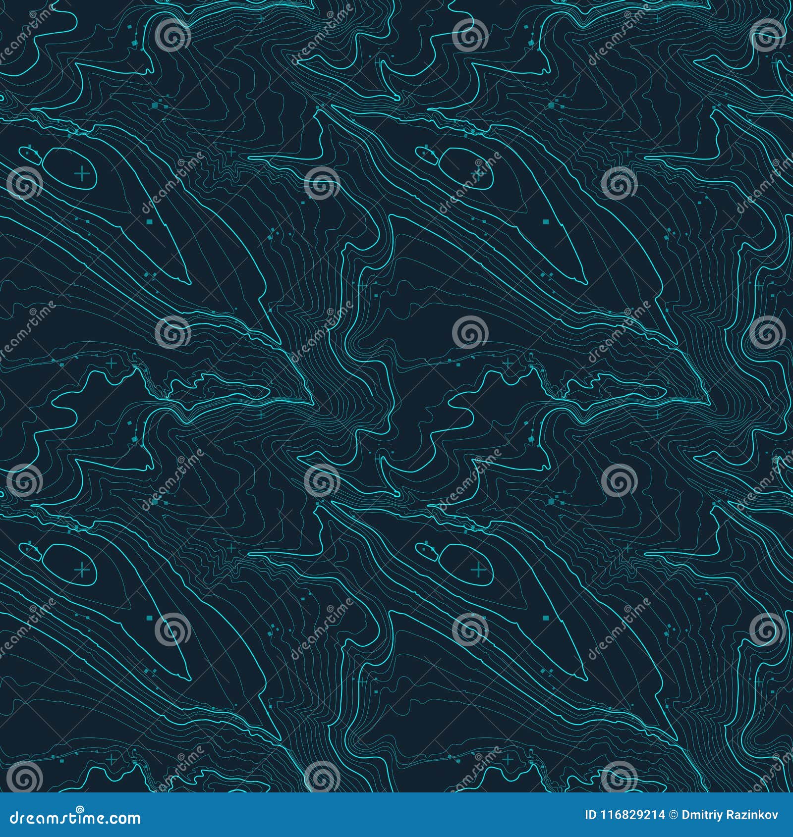 Tileable Topographic Map Background Concept with Space for Your Copy ...