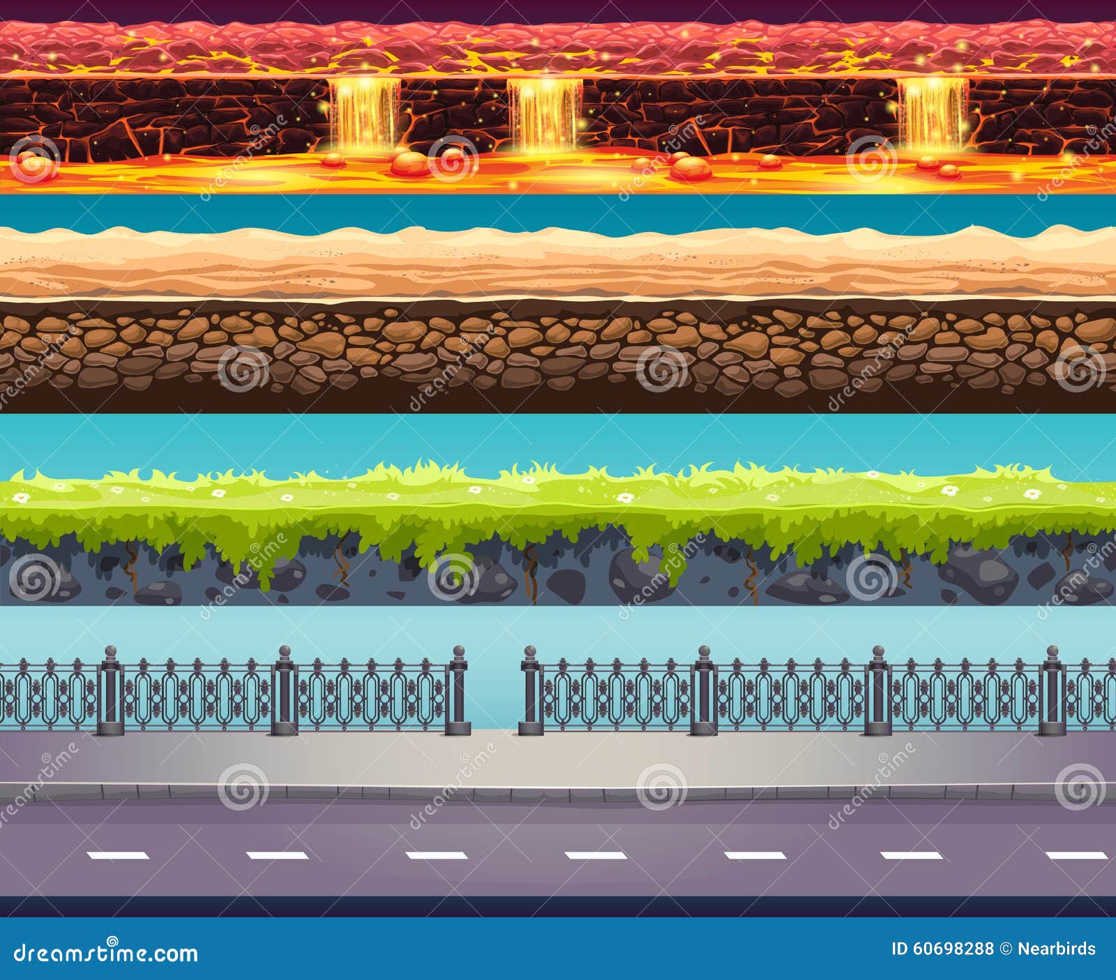 Vector Game Ui Kit. Template Violet Wooden Menu Of Graphical User ...