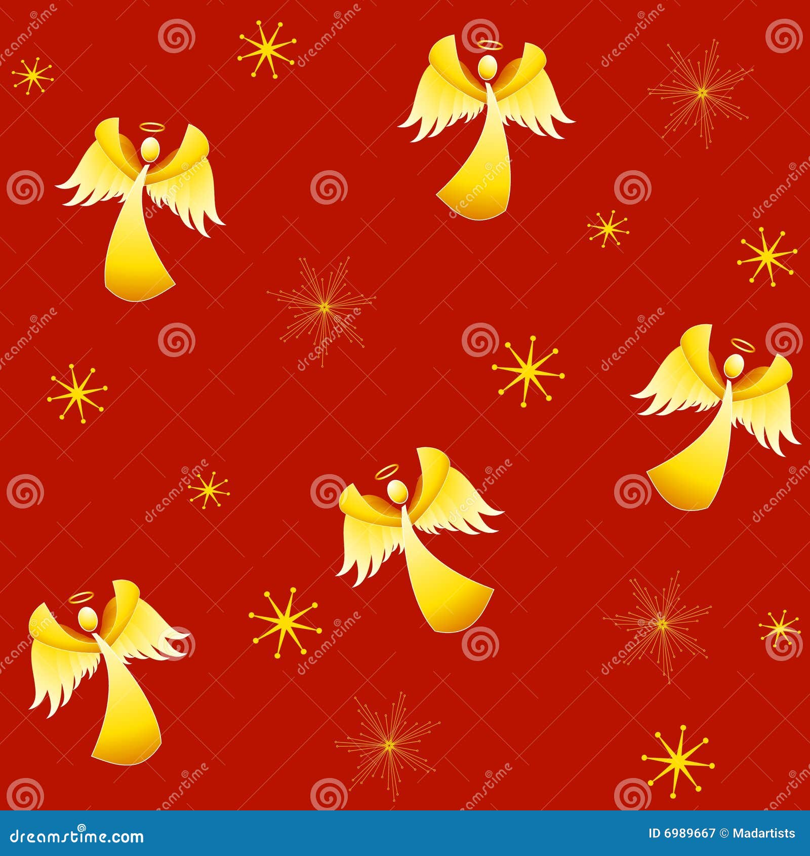 Tileable Xmas Angels Stock Illustrations – 2 Tileable Xmas Angels Stock ...