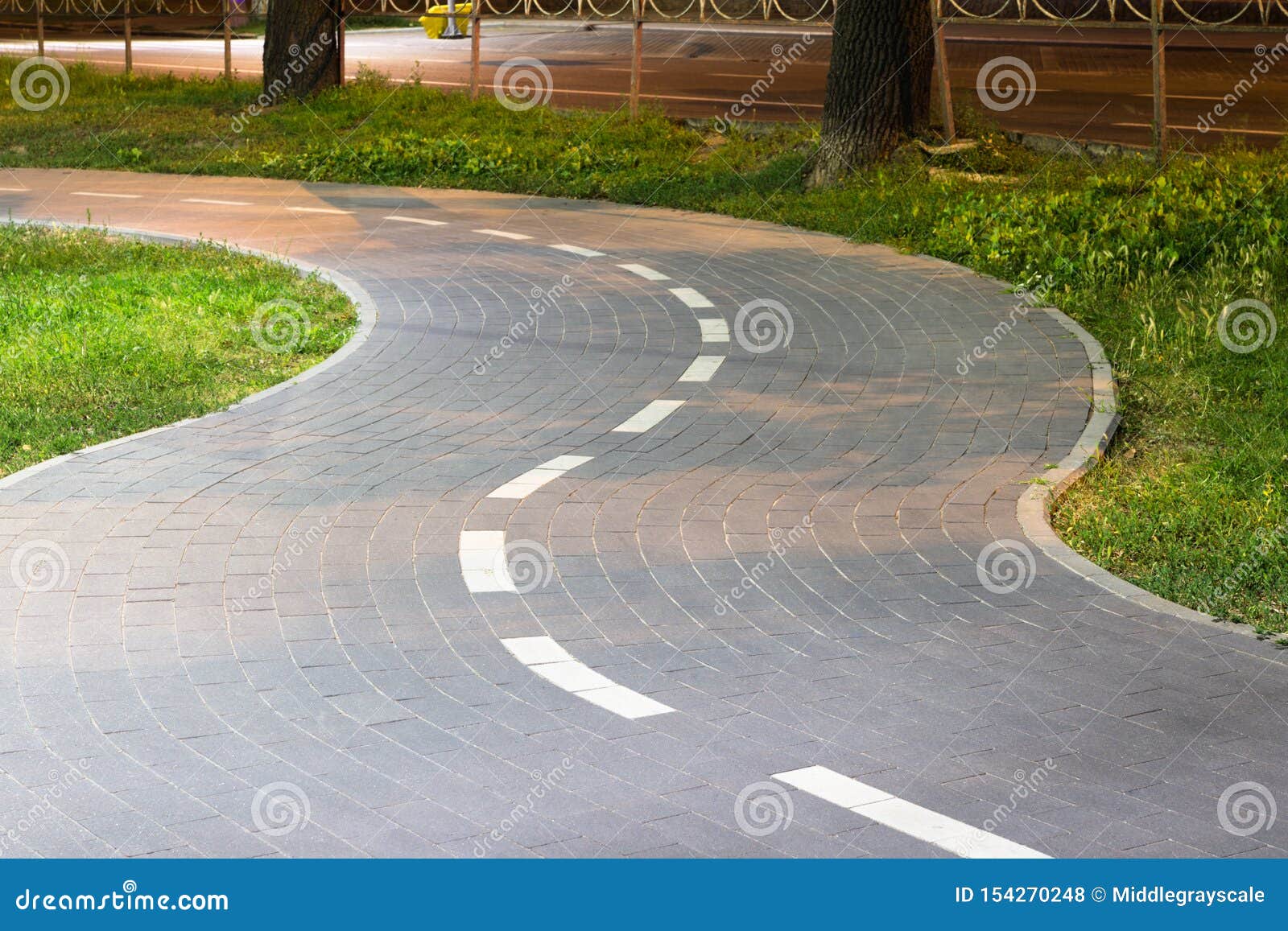 Curving Sidewalk On A College Campus Royalty-Free Stock Photography ...