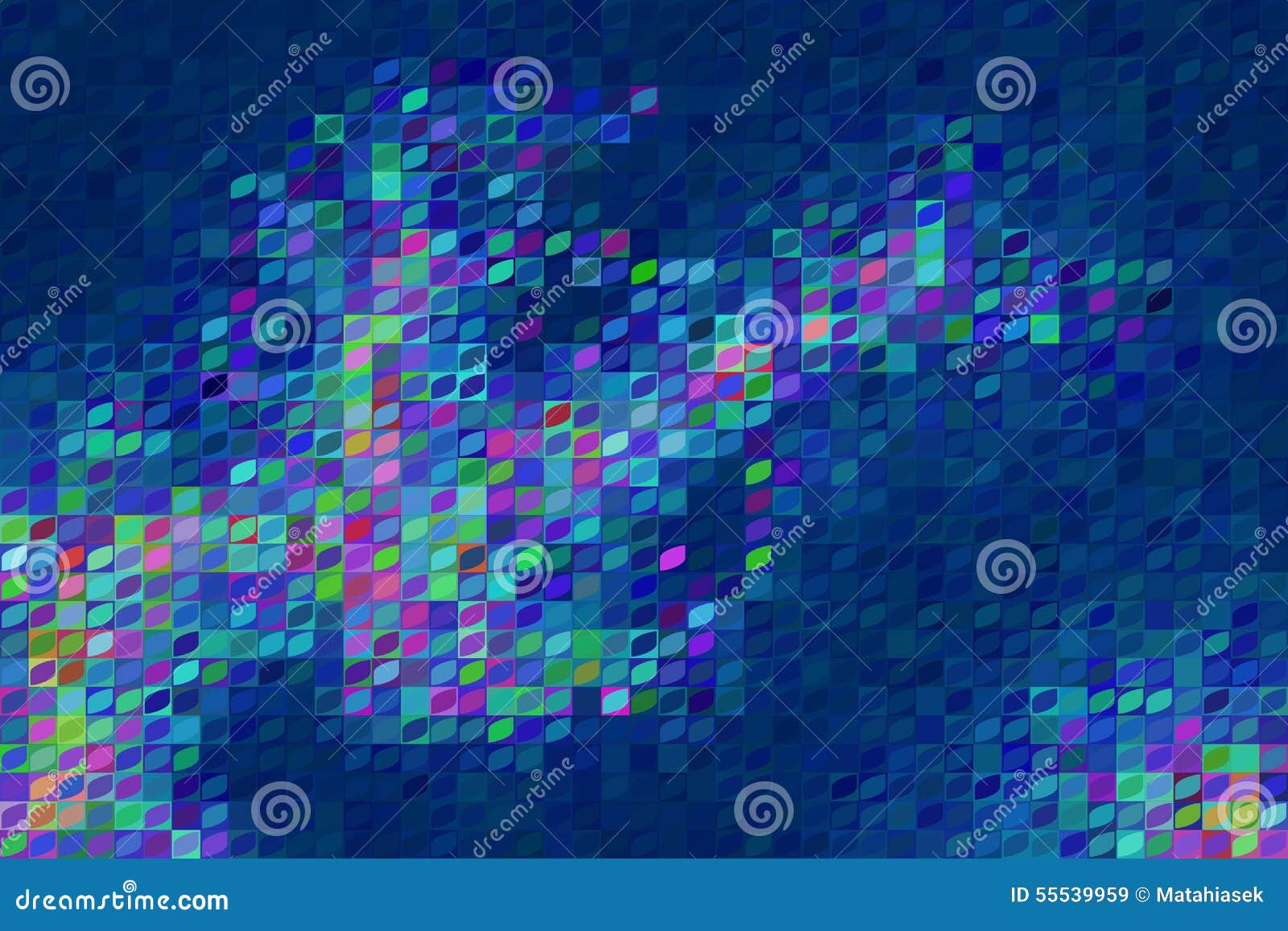 Tiled Colorful Background in Blue Spectrum Stock Vector - Illustration ...