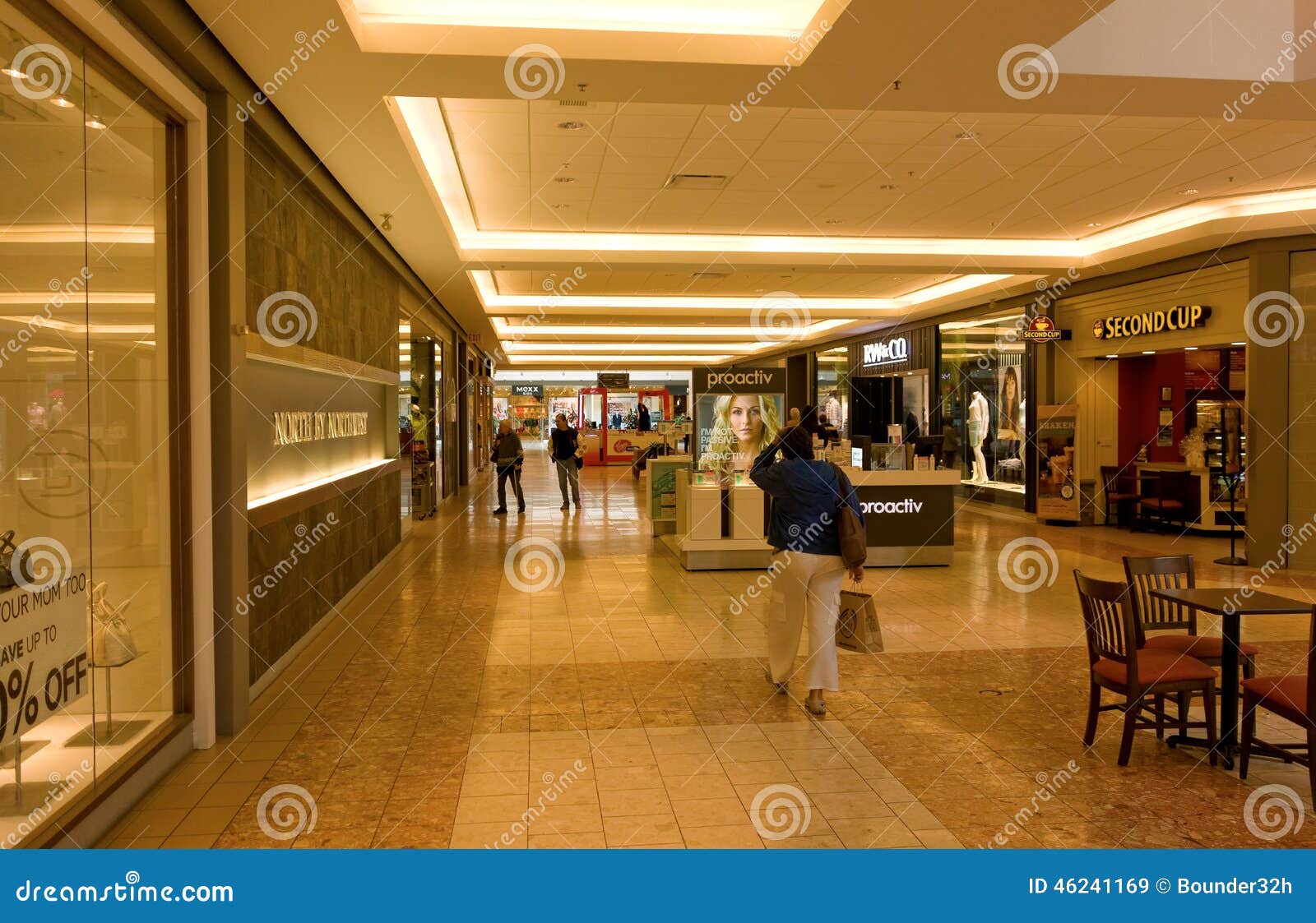 A Tiled Corridor in a Shopping Mall Editorial Stock Image - Image of ...