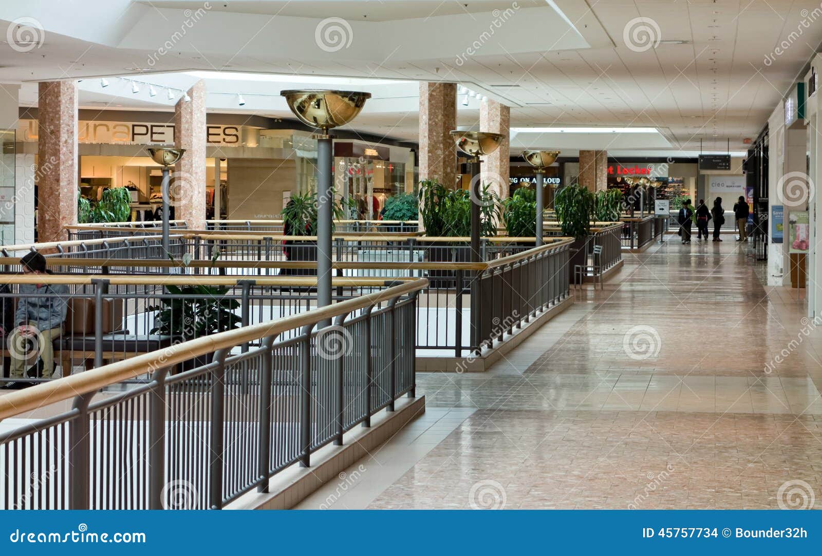 A Tiled Corridor in a Shopping Mall Editorial Stock Image - Image of ...