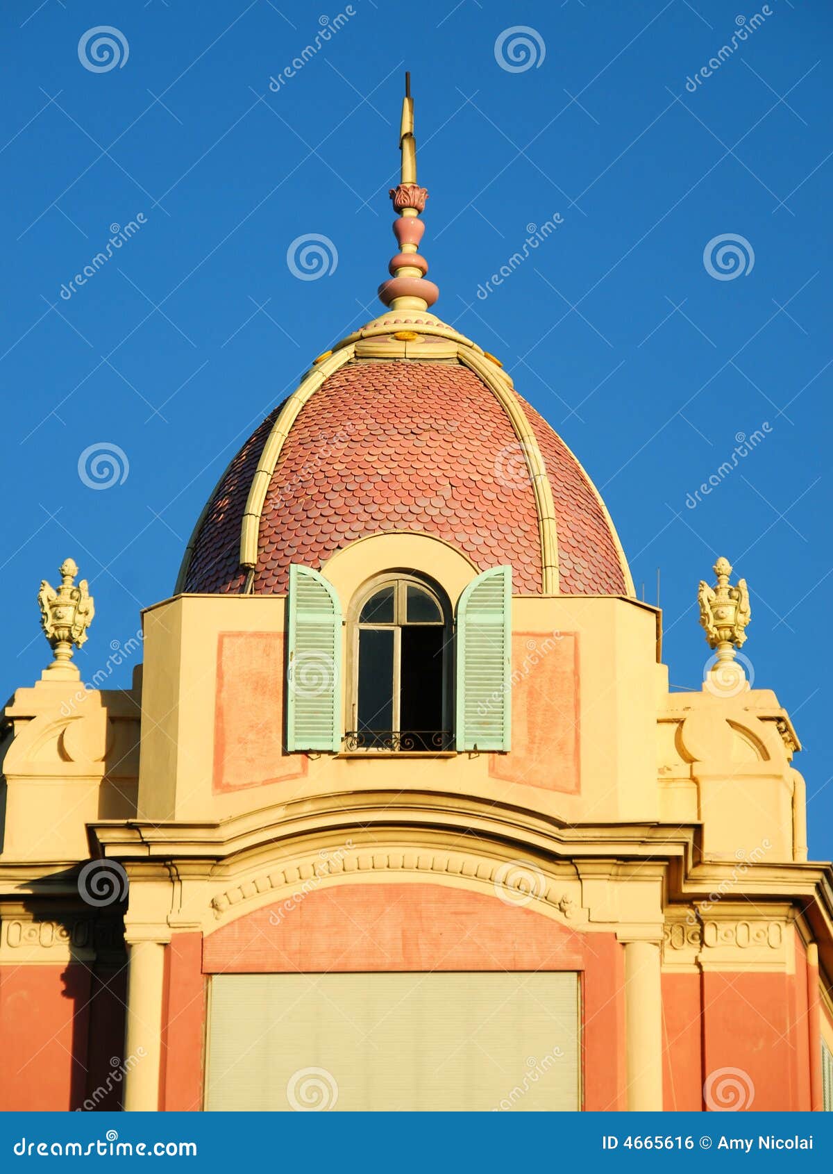 Tiled dome in Nice stock photo. Image of melon, nice, window - 4665616