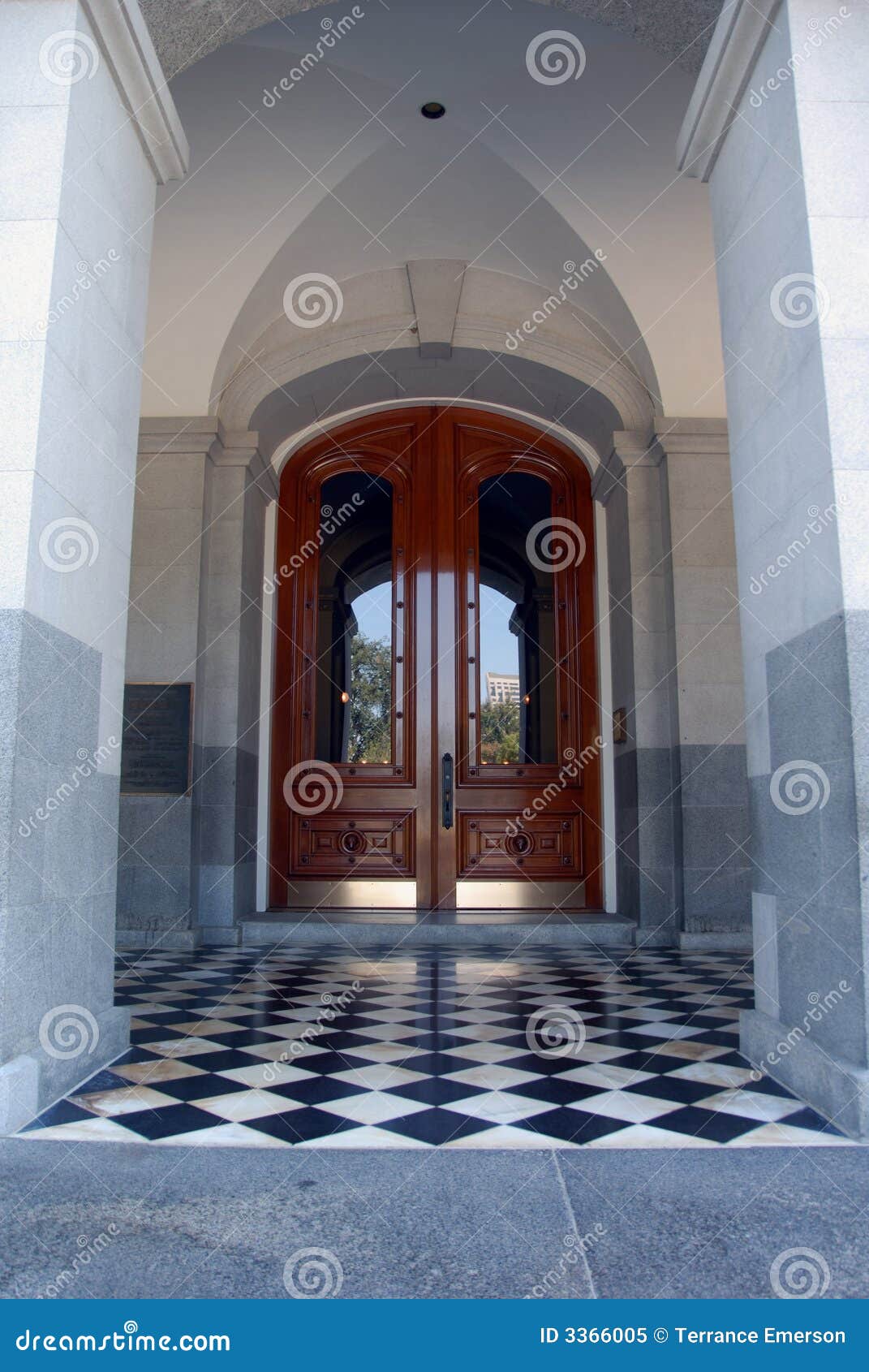 Tiled Entry and Doors stock image. Image of capital, state - 3366005