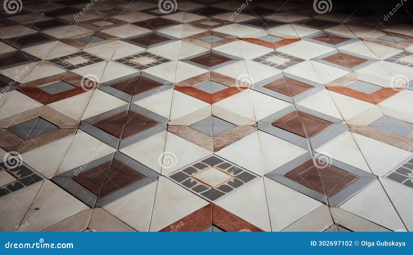 Tiled Floor with Colored Squares, Baroque Chiaroscuro Stylee. AI ...