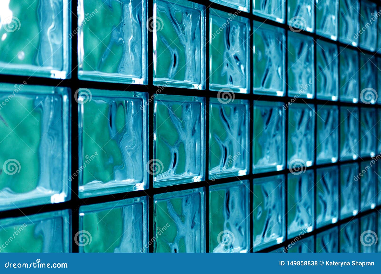 Tiled Glass Background in Blue and Aqua Colors Stock Photo - Image of ...