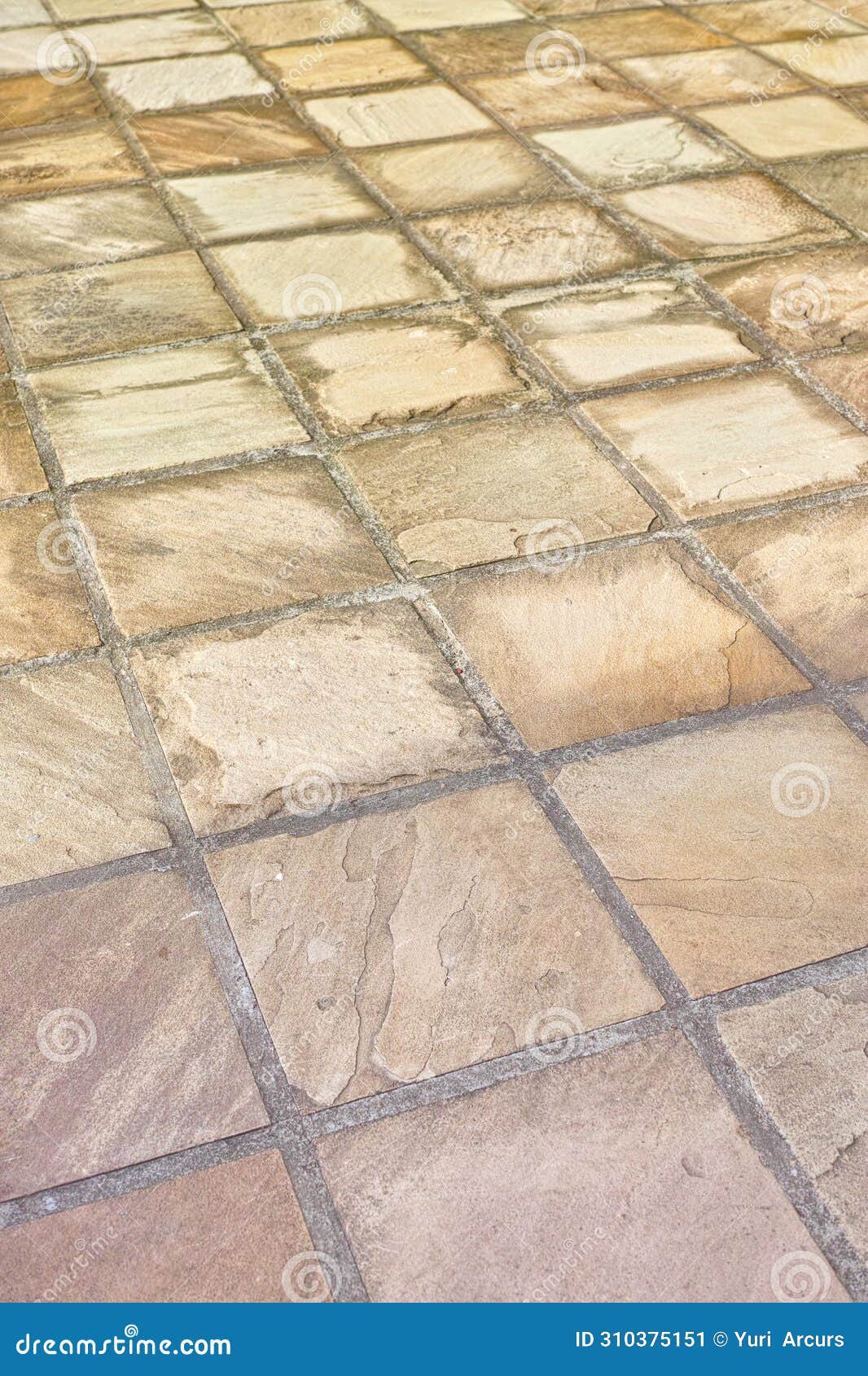 Tiled, Ground and Aerial View with Closeup, Texture and Cement with ...