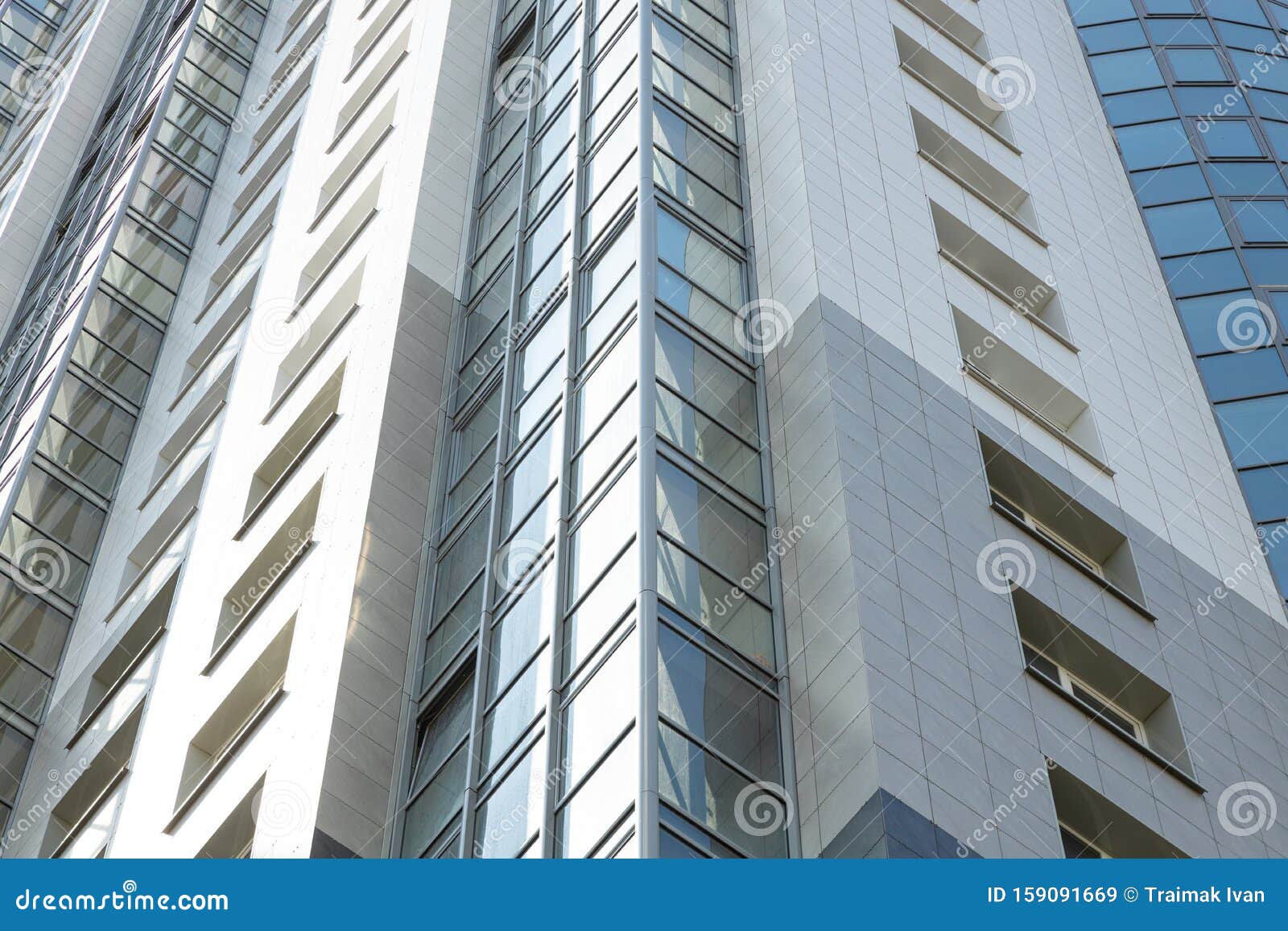 Tiled Modern Design Apartment Building, Ground View Stock Image - Image ...