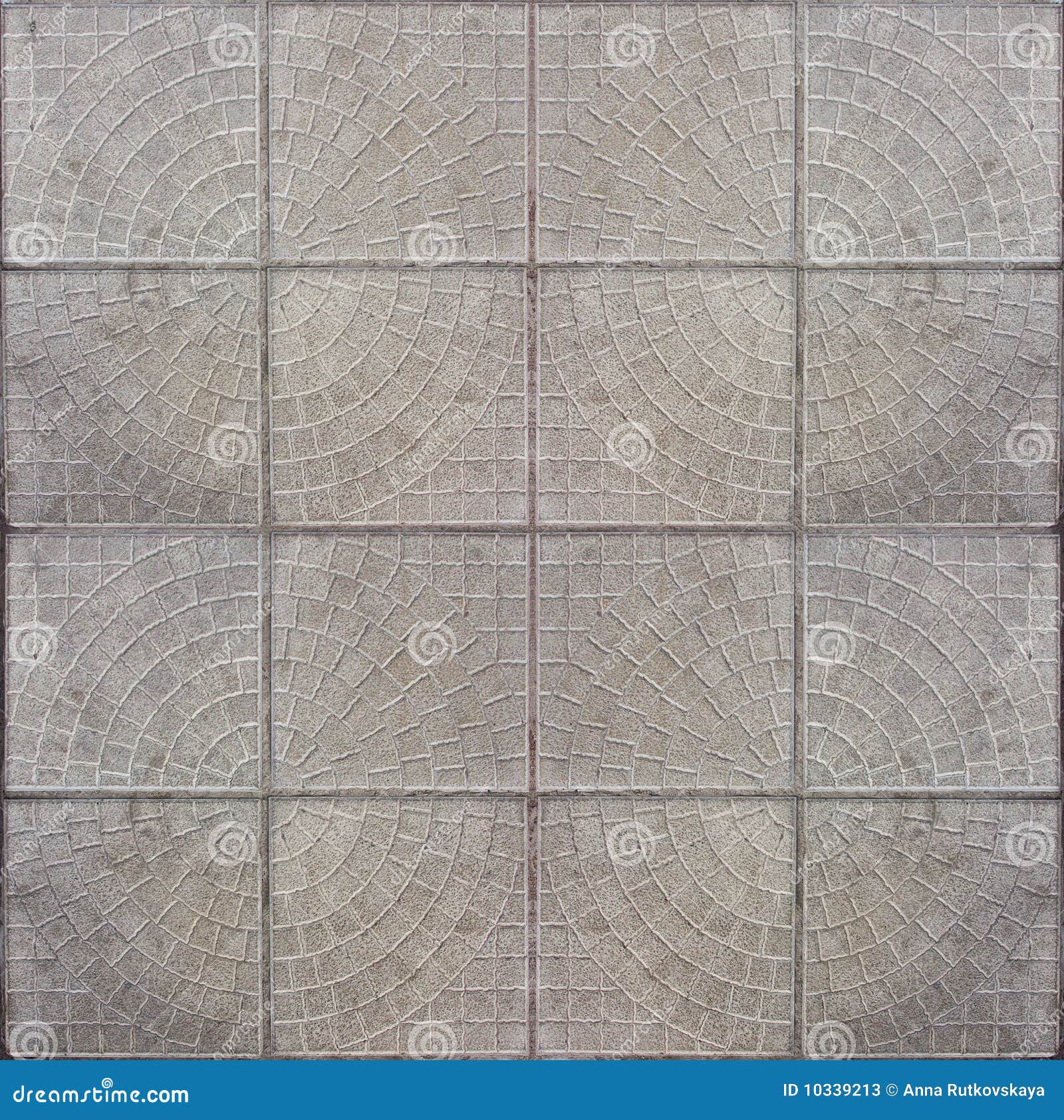 Tiled Mosaic Concrete Pavement Stock Image - Image of floor, pavement ...