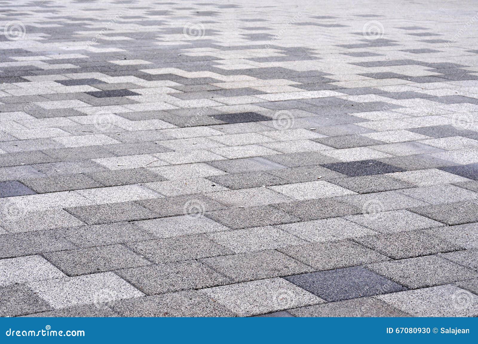 Tiled Mosaic Concrete Pavement Stock Photo - Image of pattern, cement ...