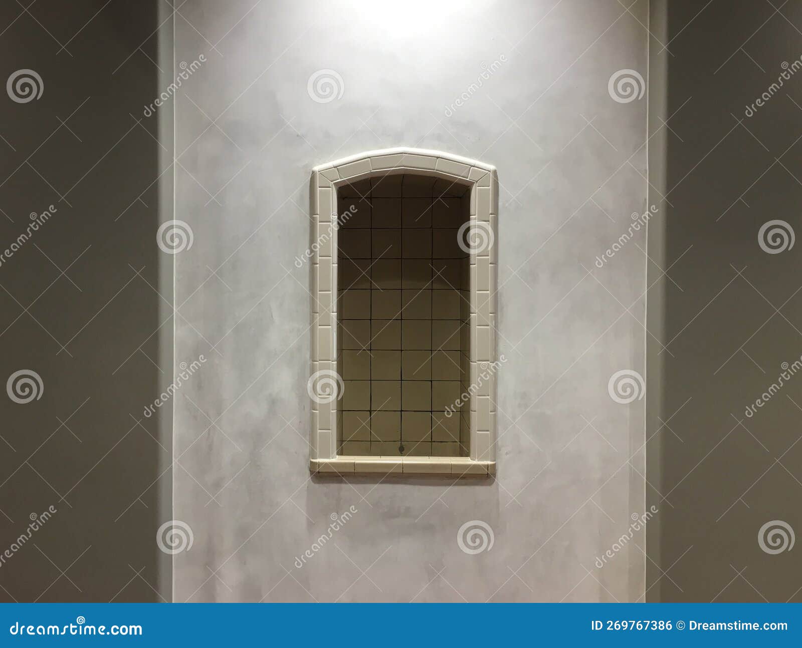 Portrait of Tiled Wall Niche in Abandoned 1930s Infirmary Stock Photo ...
