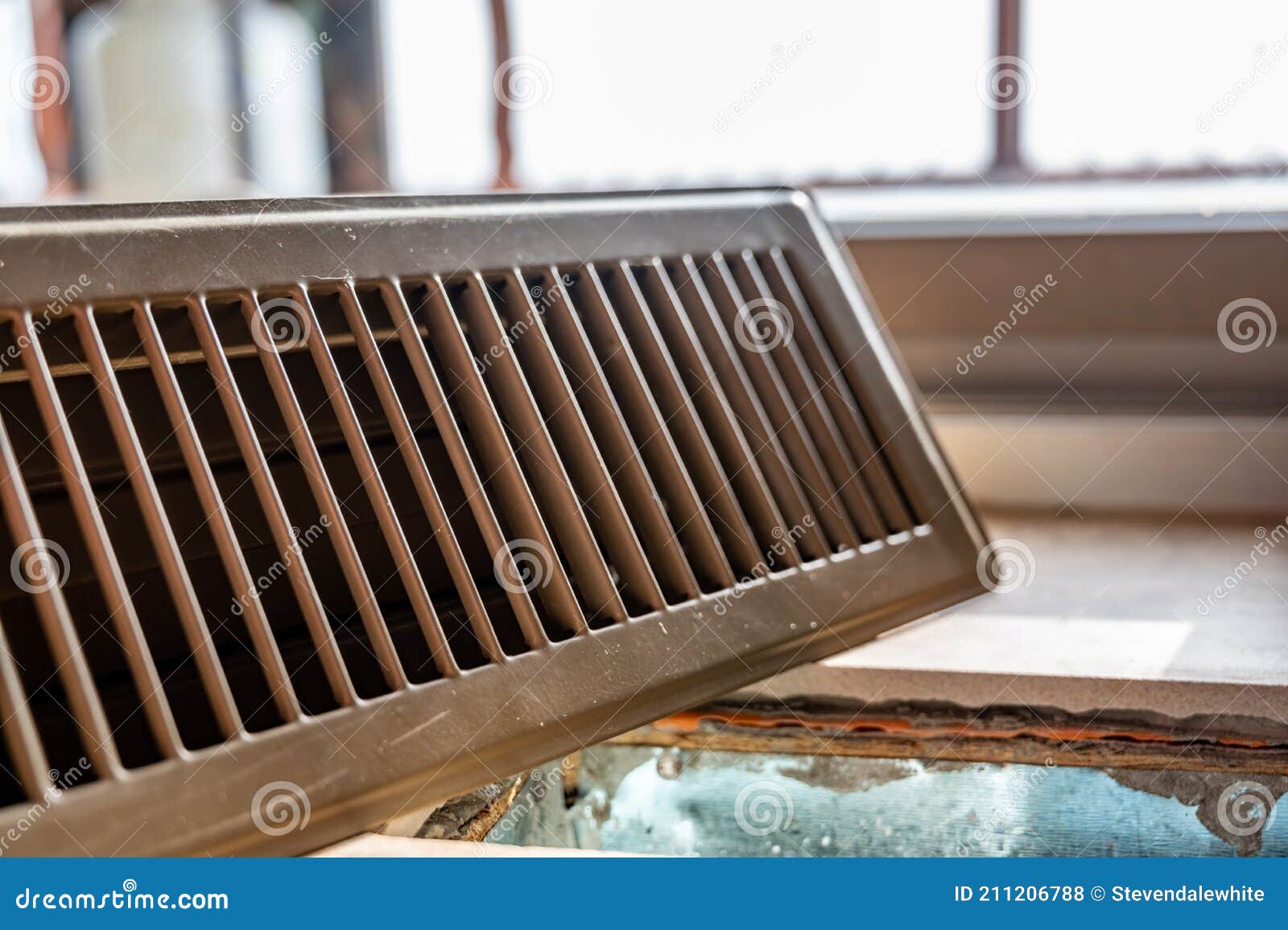 Tiled Open Floor Vent With Cover Removed Royalty-Free Stock Photo ...