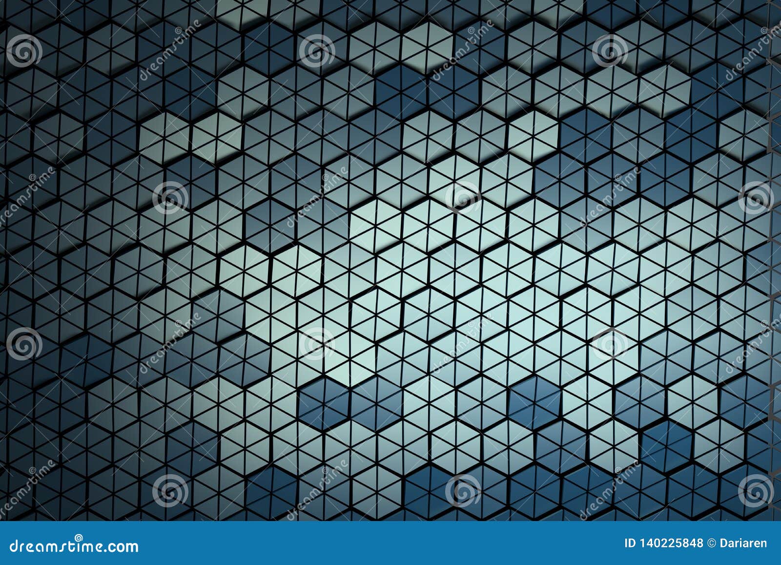 TIled Pattern with Hexagons Stock Illustration - Illustration of black ...
