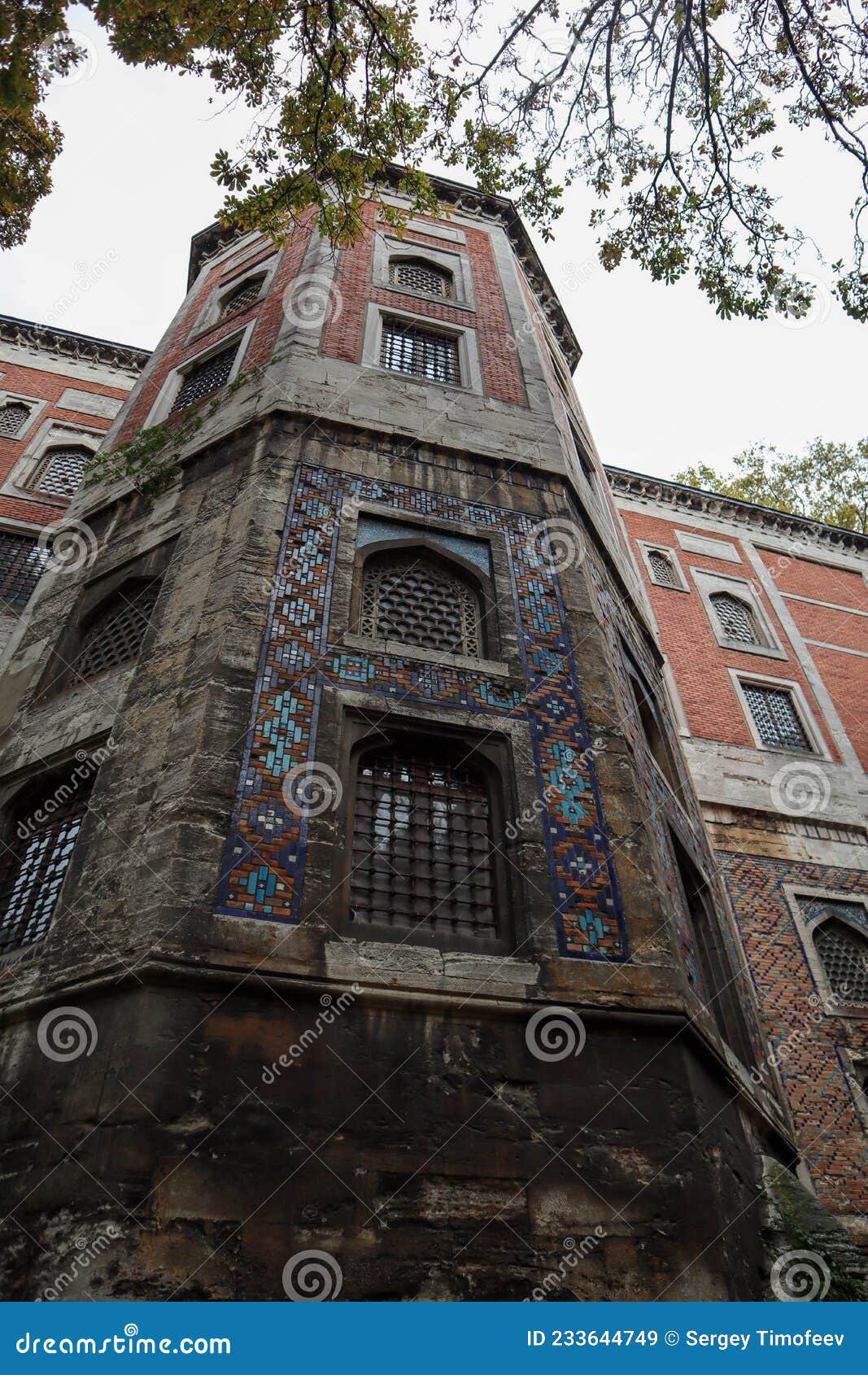 Tiled Pavilion Museum Outer Wall in Topkapi Palace, Istanbul, Turkey ...