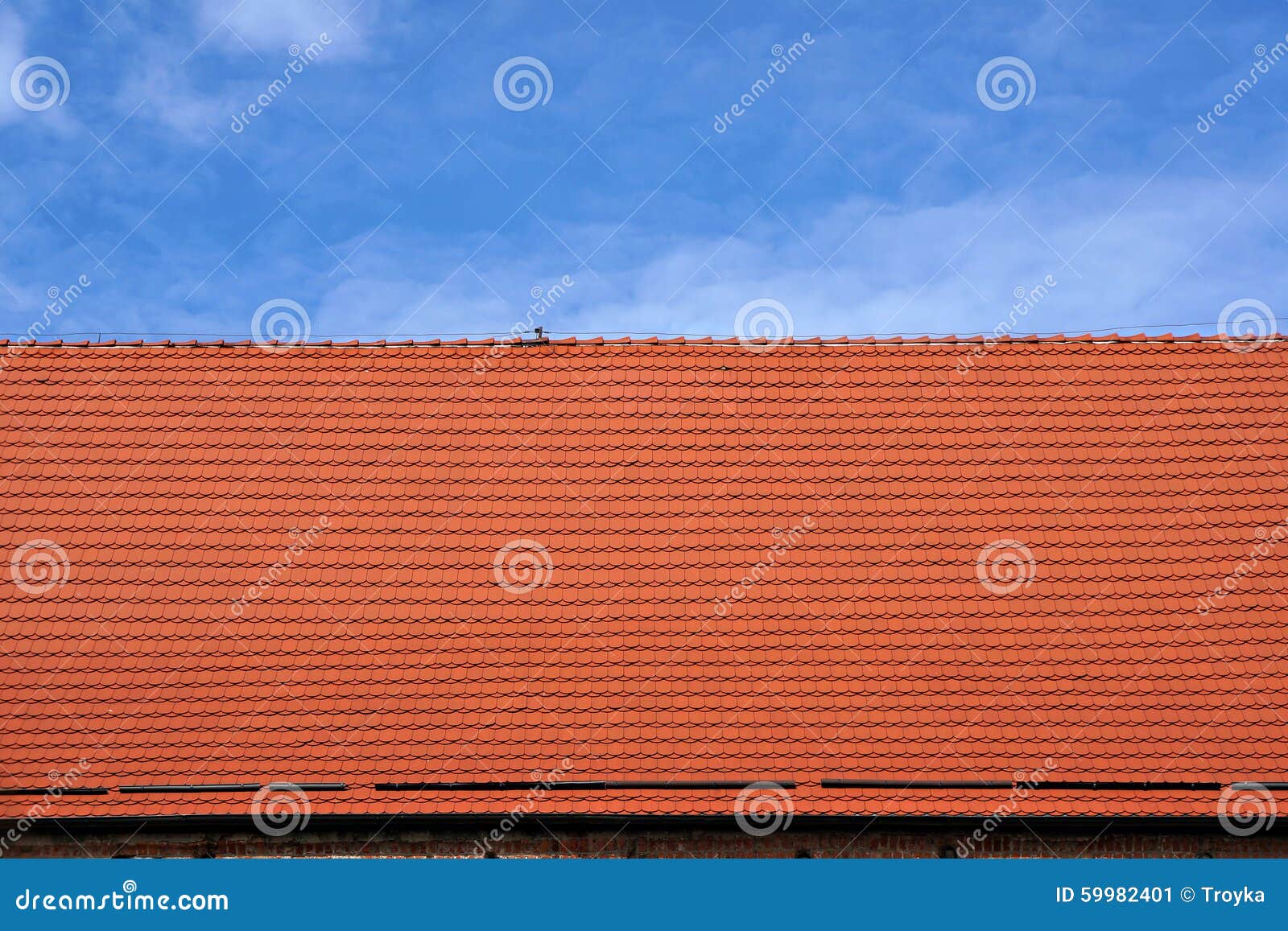 Tiled Roof and Blue Sky Background. Stock Image - Image of abstract ...